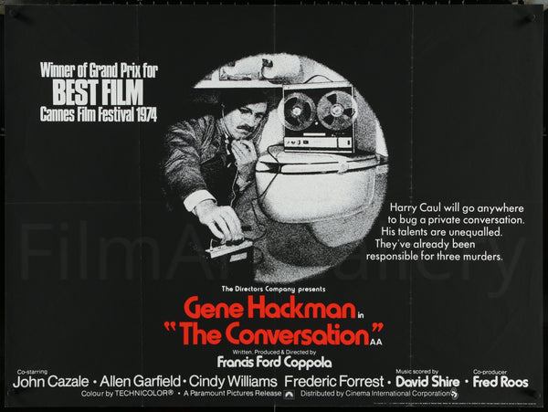 The Conversation Movie Poster 1974 British Quad (30x40)