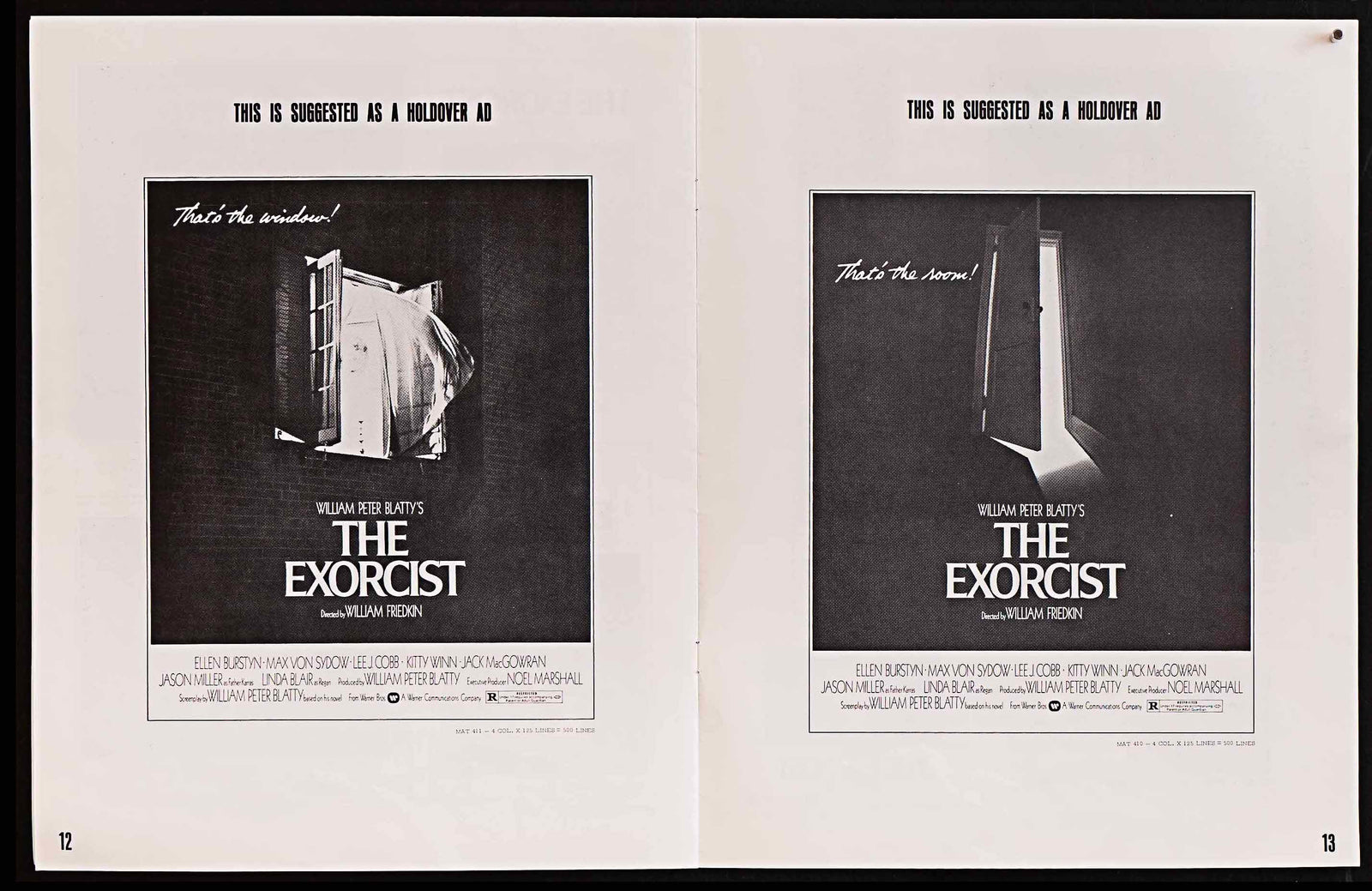 The Exorcist Movie Poster 1973 Pressbook