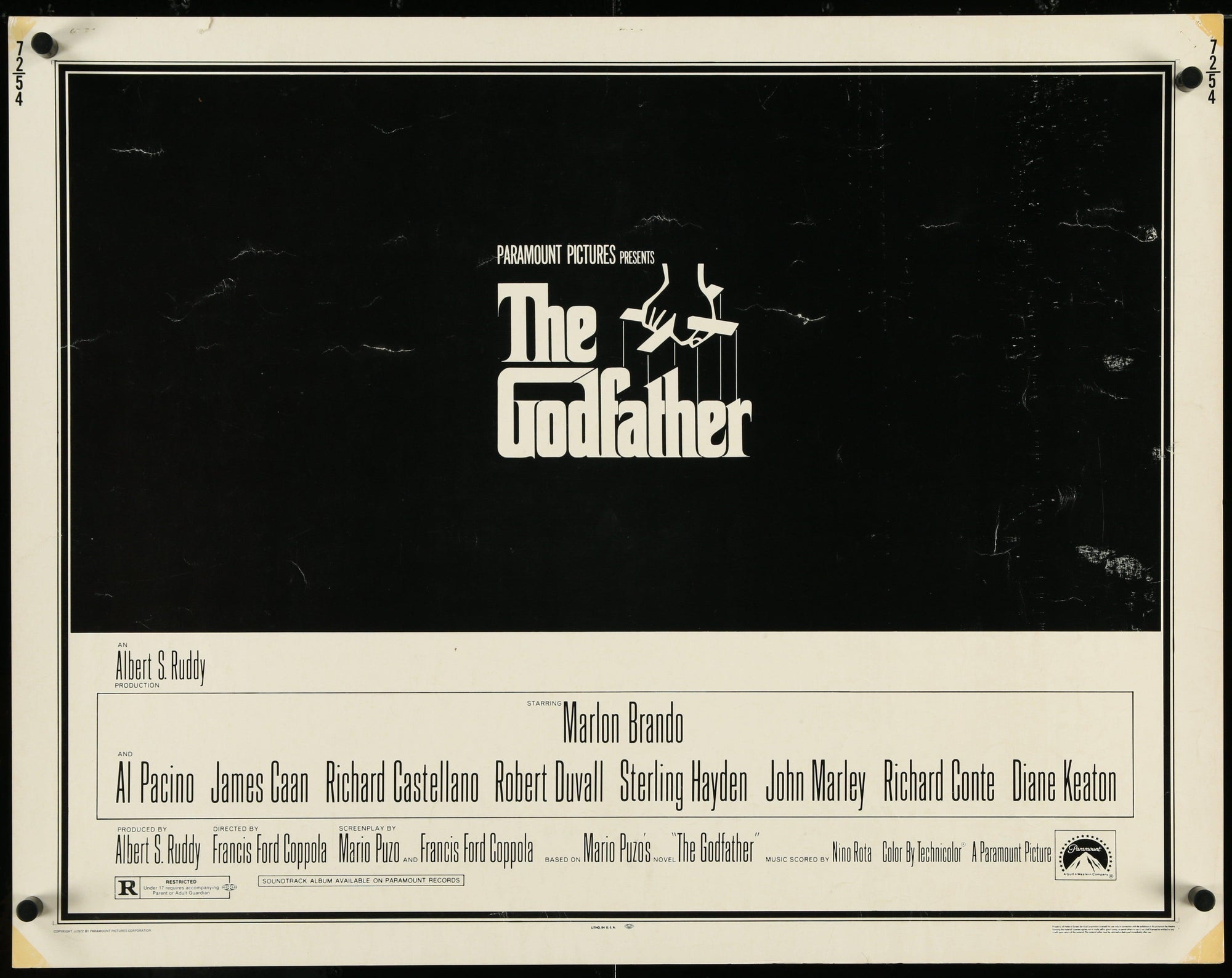 The Godfather Movie Poster 1972 Half sheet (22x28)