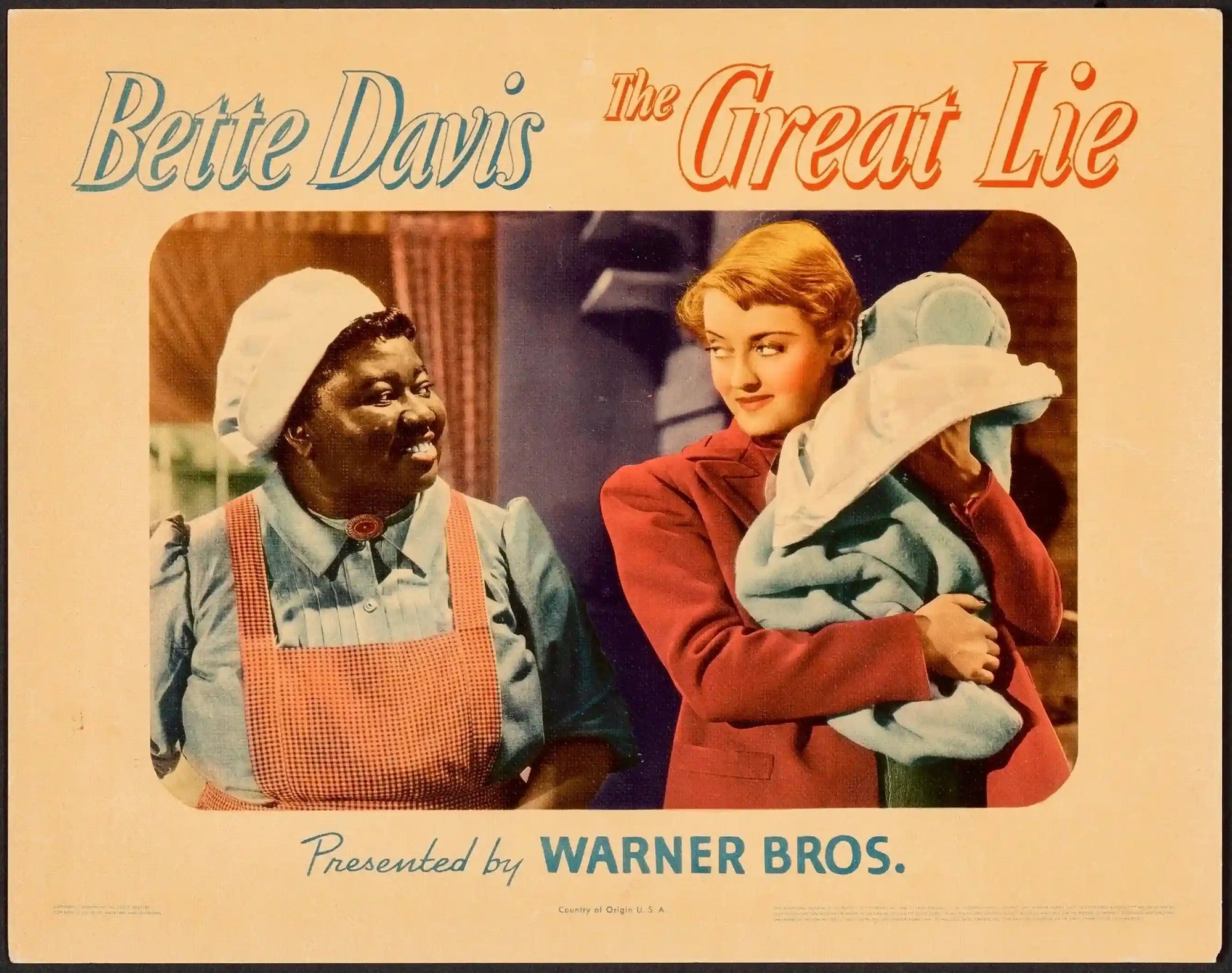 The Great Lie Movie Poster 1941 Lobby Card (11x14)