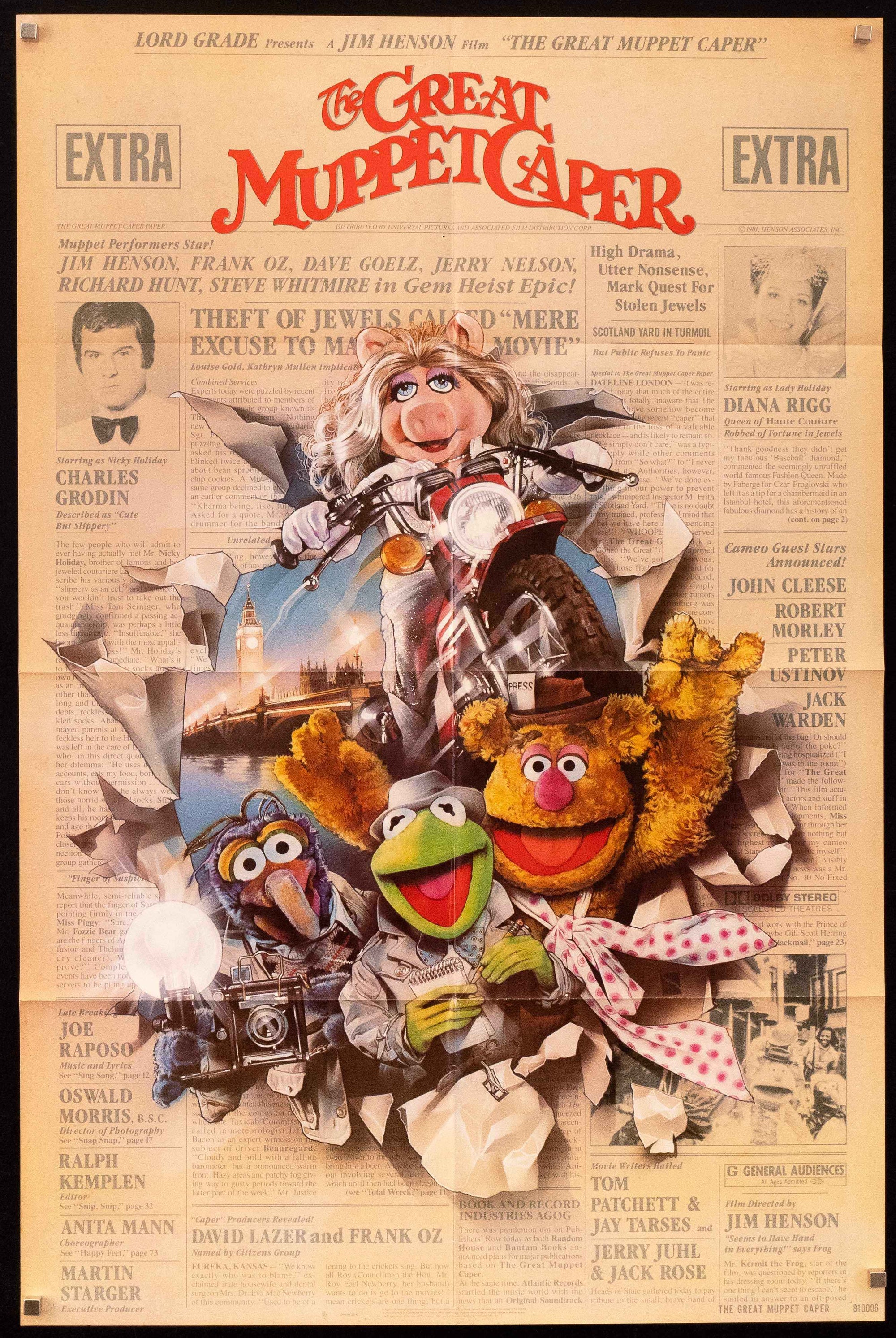 The Great Muppet Caper Movie Poster 1979 1 Sheet (27x41)