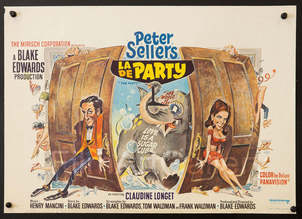 The Party Movie Poster 1969 Belgian (14x22)