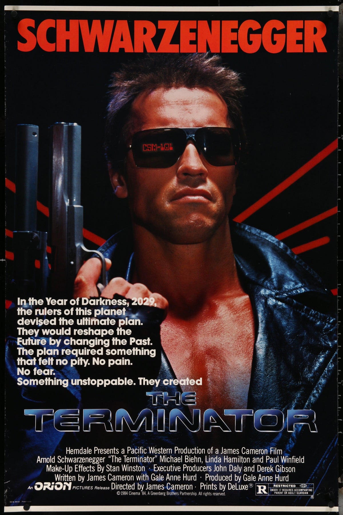 The Terminator Movie Poster 1984 1 Sheet (27x41)