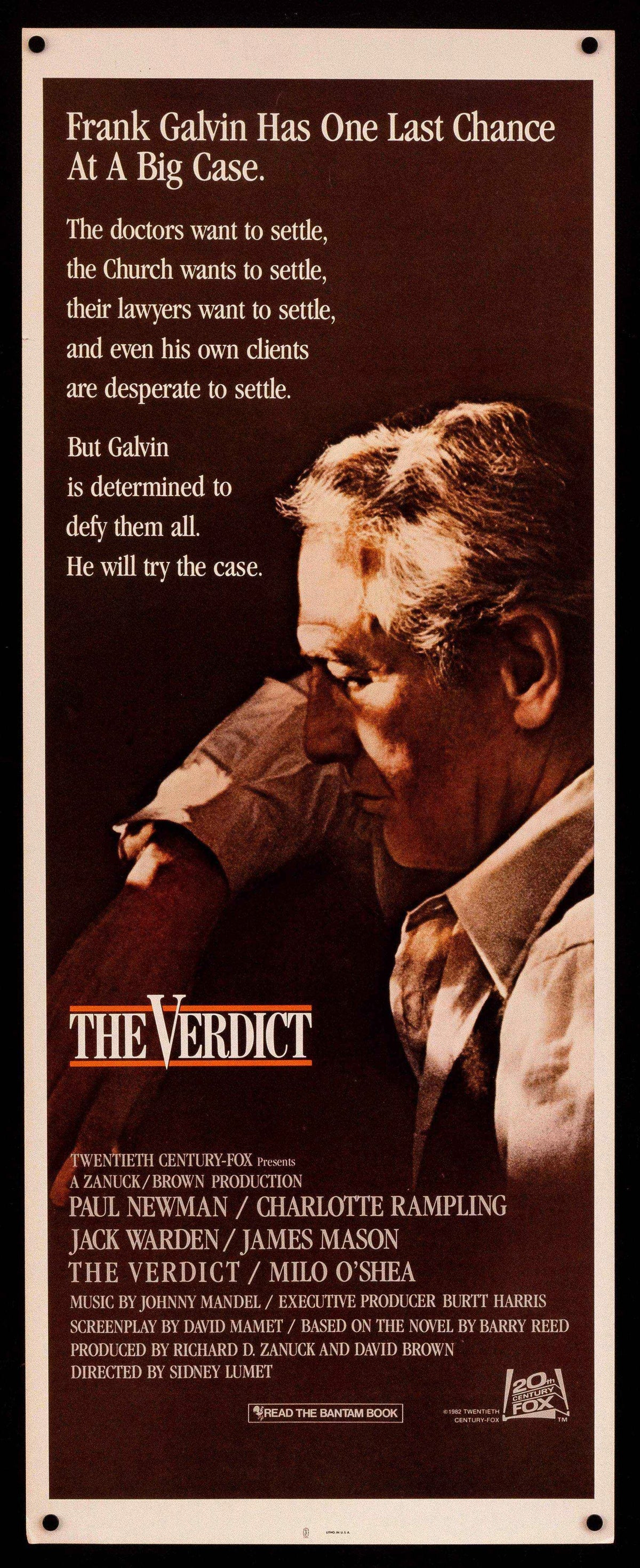 The Verdict Movie Poster 1982 Half Sheet (22x28)
