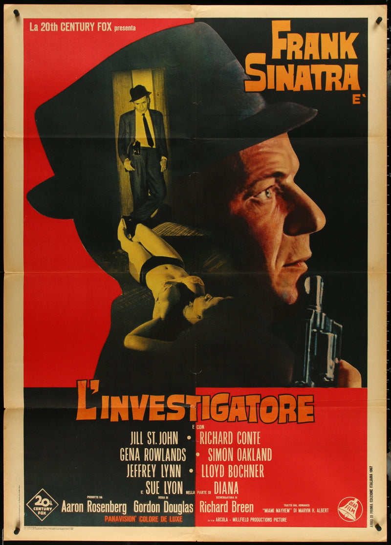 Tony Rome Movie Poster 1967 Italian 2 Foglio (39x55)