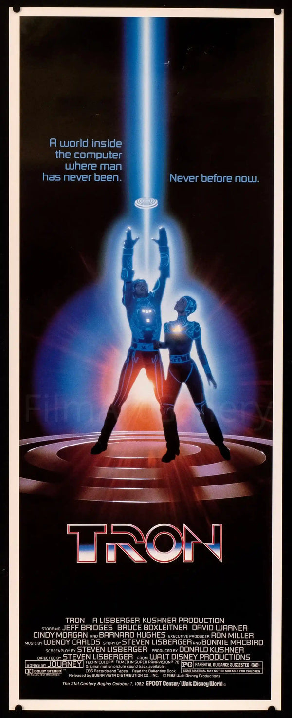 Tron Movie Poster 1982 Insert (14x36)