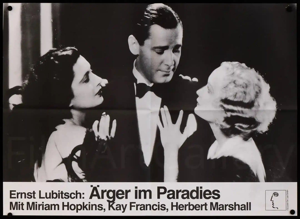Trouble In Paradise Movie Poster 1960S RI German A2 (16x24)