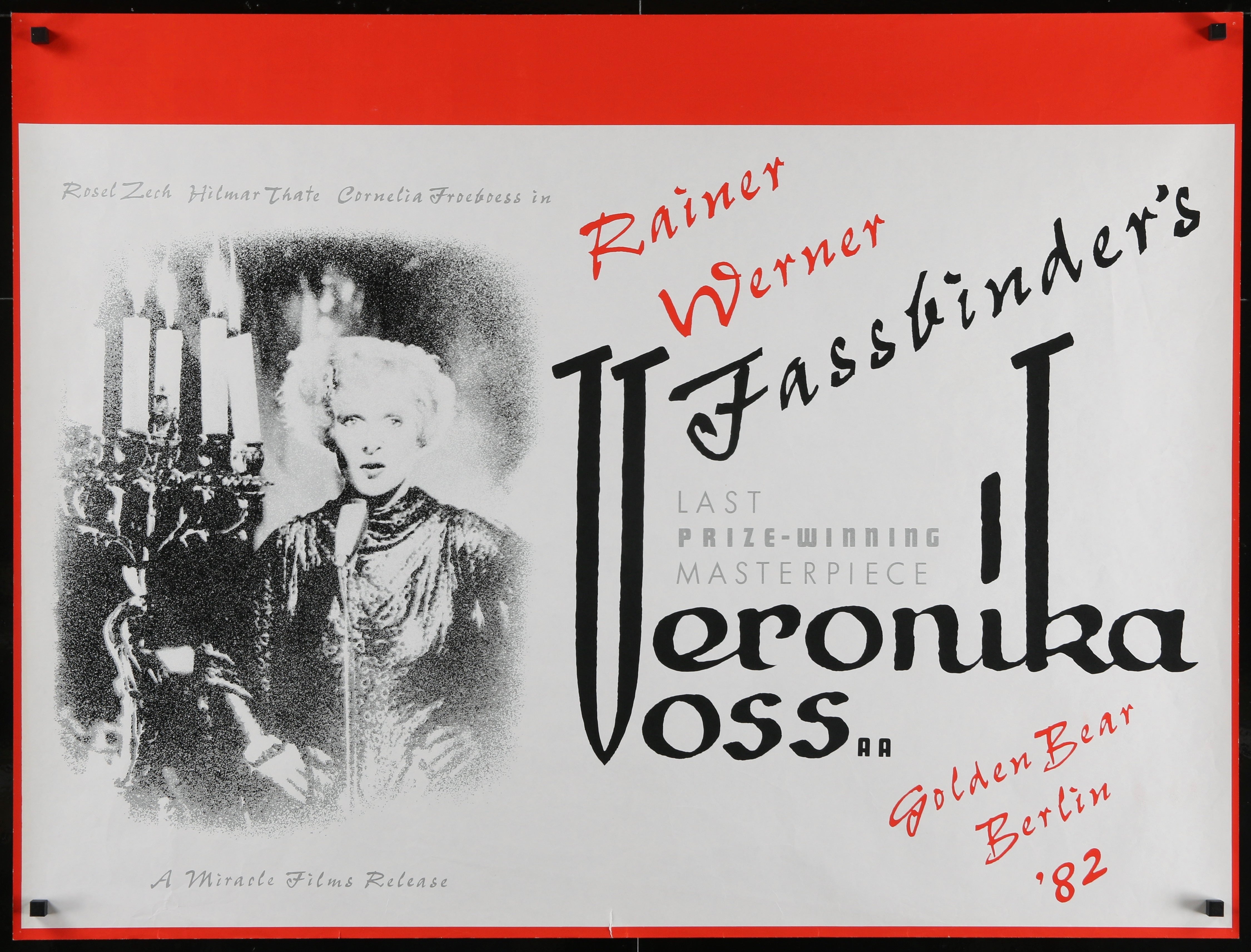 Veronika Voss Movie Poster 1982 1 Sheet (27x41)