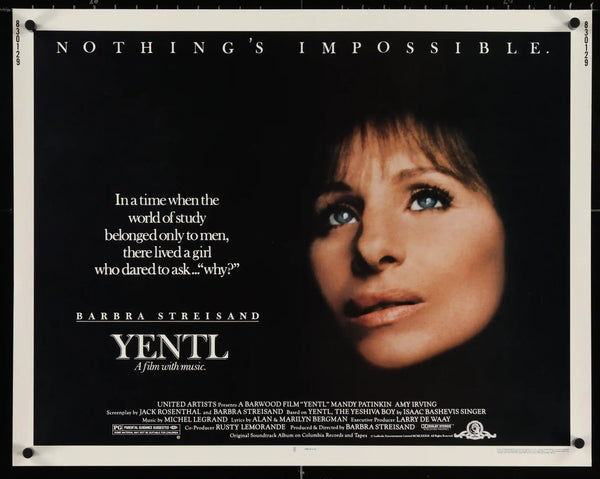 Yentl Movie Poster 1983 Half Sheet (22x28)