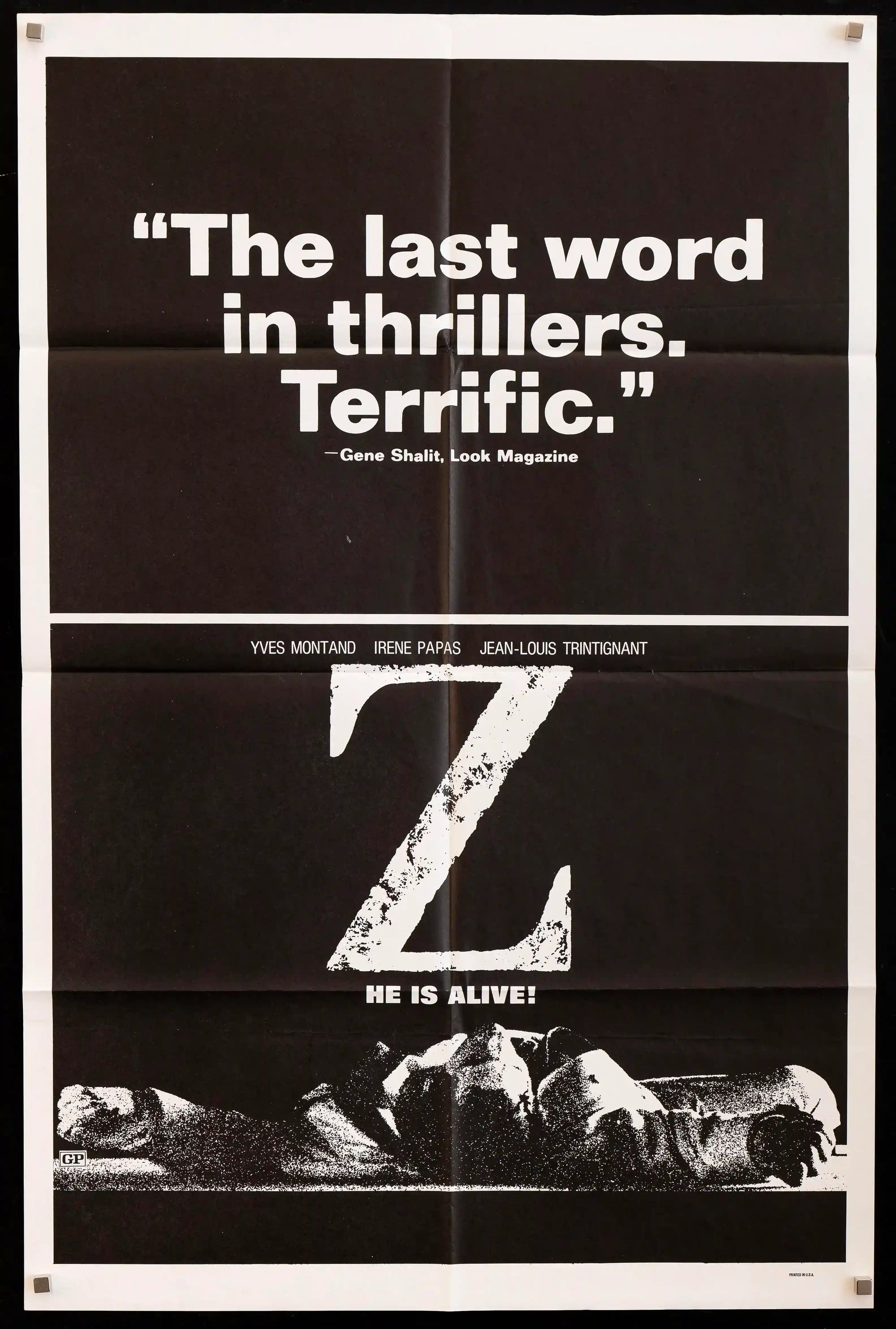 Z Movie Poster 1969 1 Sheet (27x41)