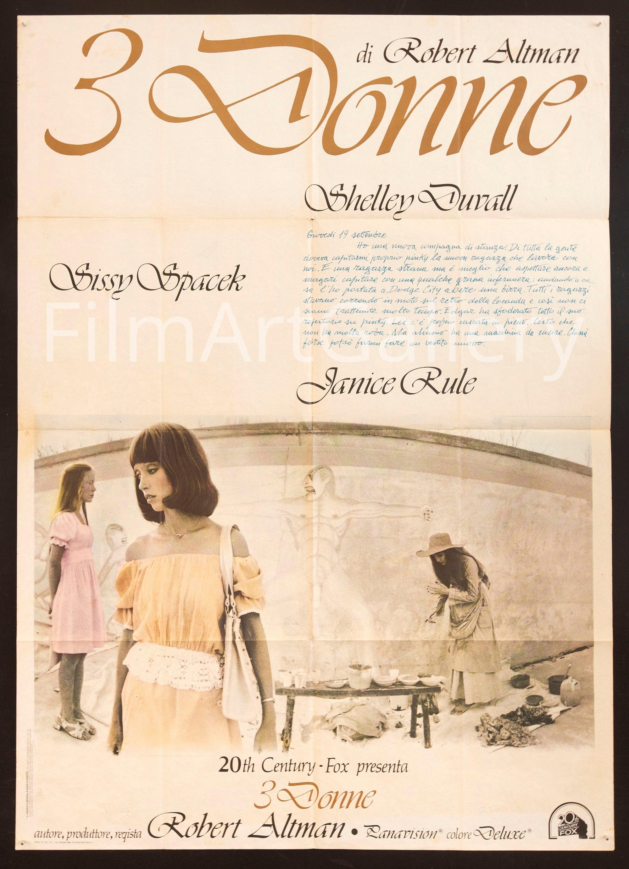 3 Women Movie Poster 1977 Italian 2 Foglio (39x55)