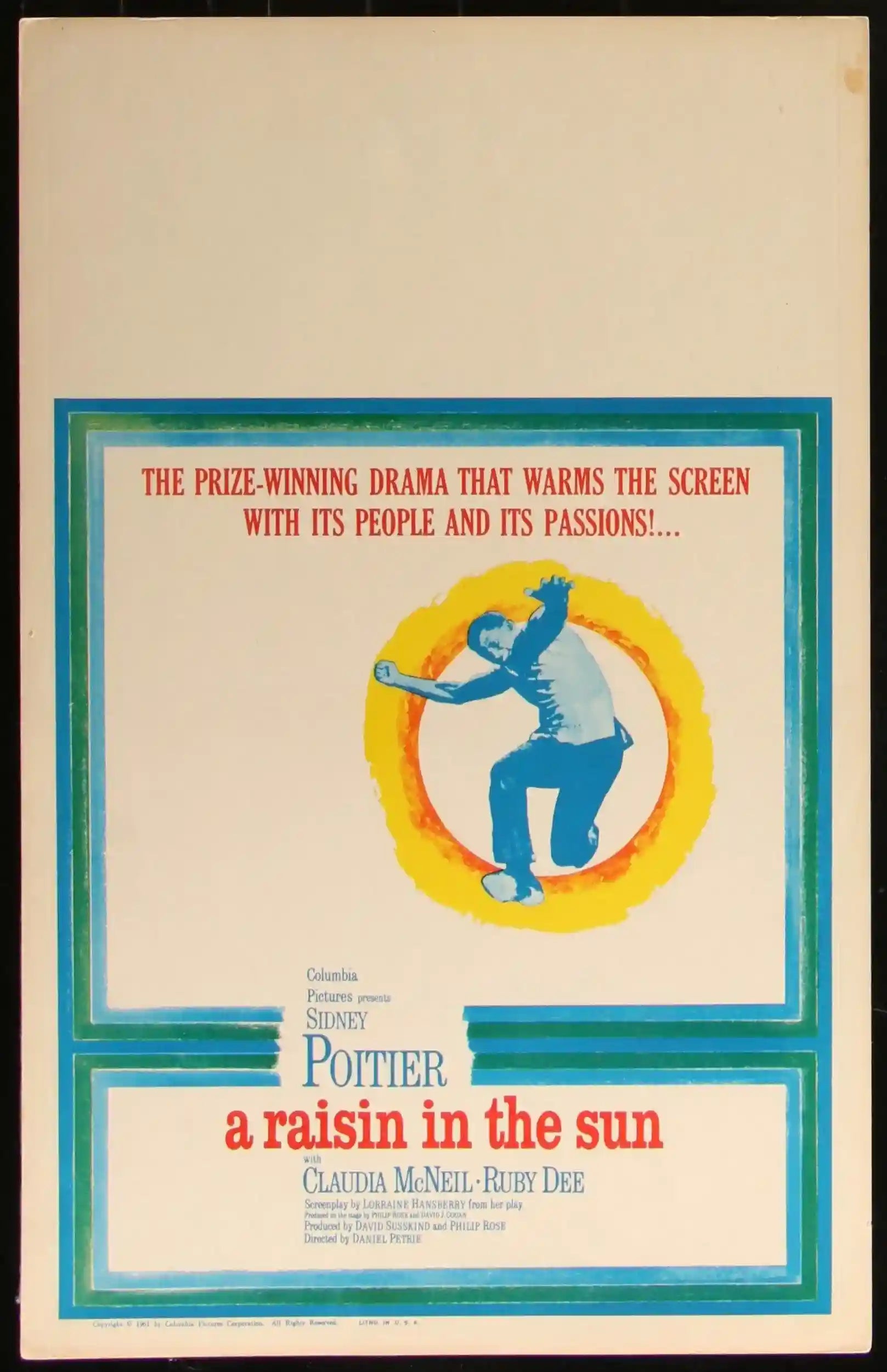 A Raisin In the Sun Movie Poster 1961 Window Card (14x22)