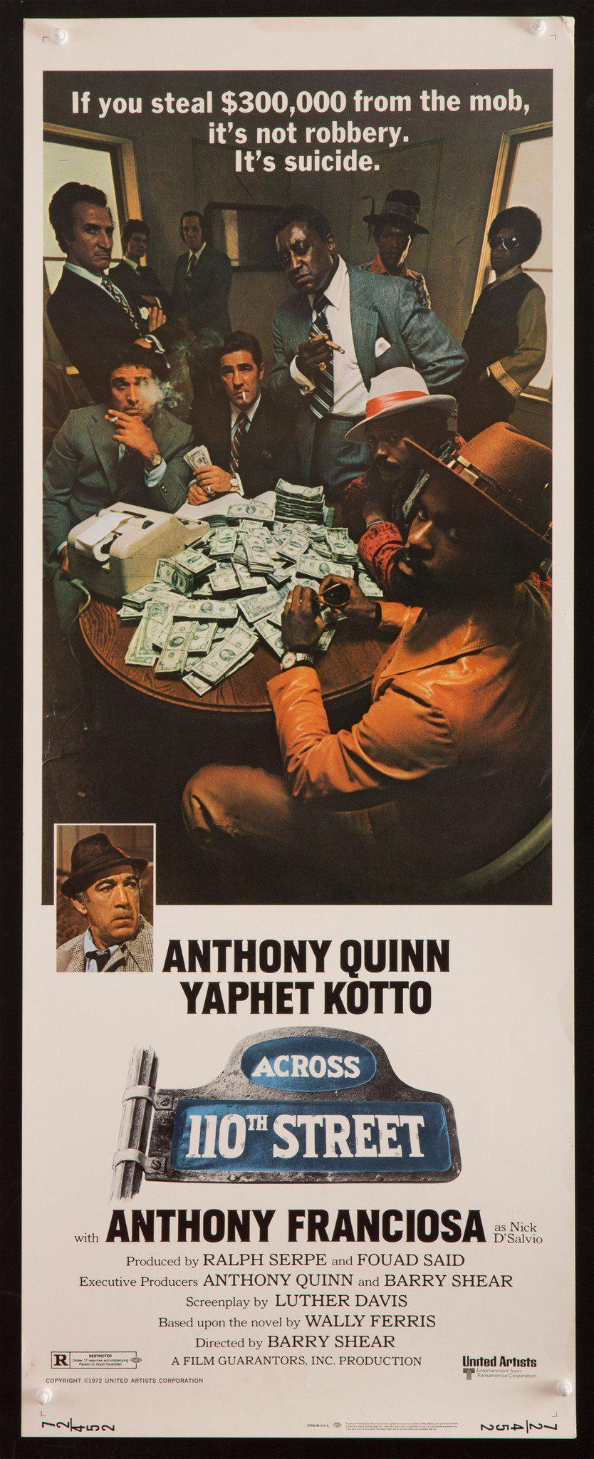 Across 110th Street Movie Poster 1972 Insert (14x36)