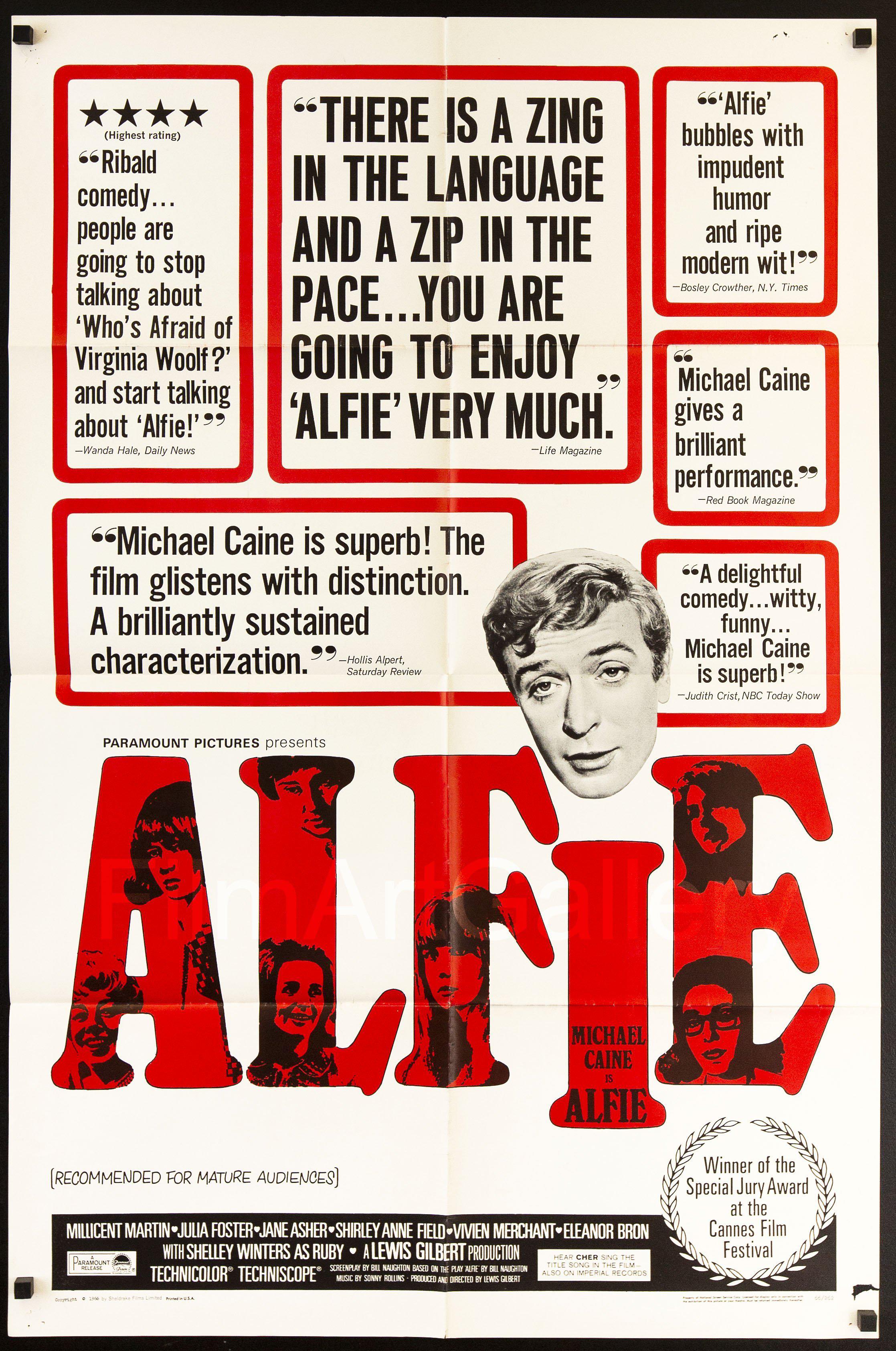 Alfie Movie Poster 1966 1 Sheet (27x41)