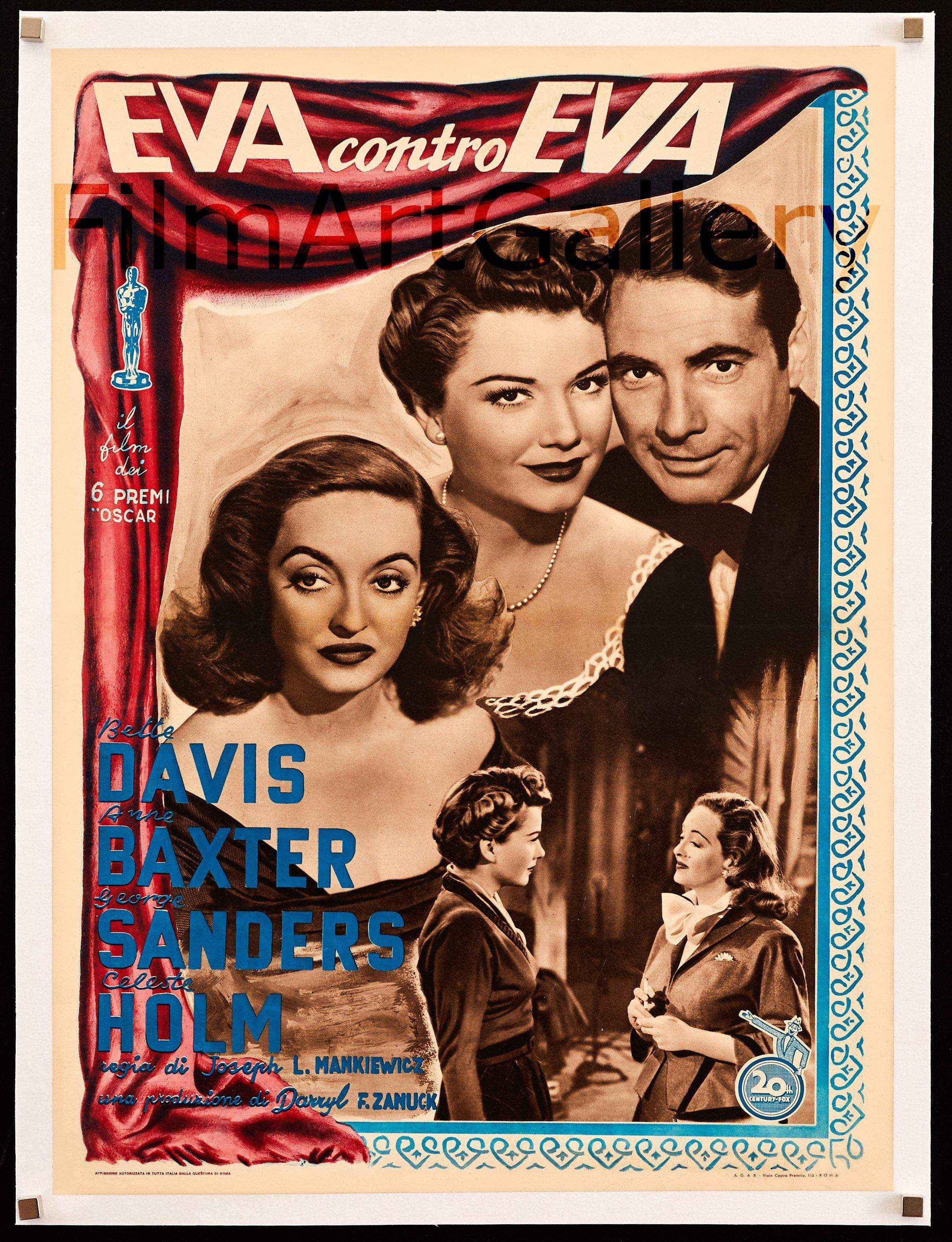 All About Eve Movie Poster 1951 Italian Photobusta (18x26)