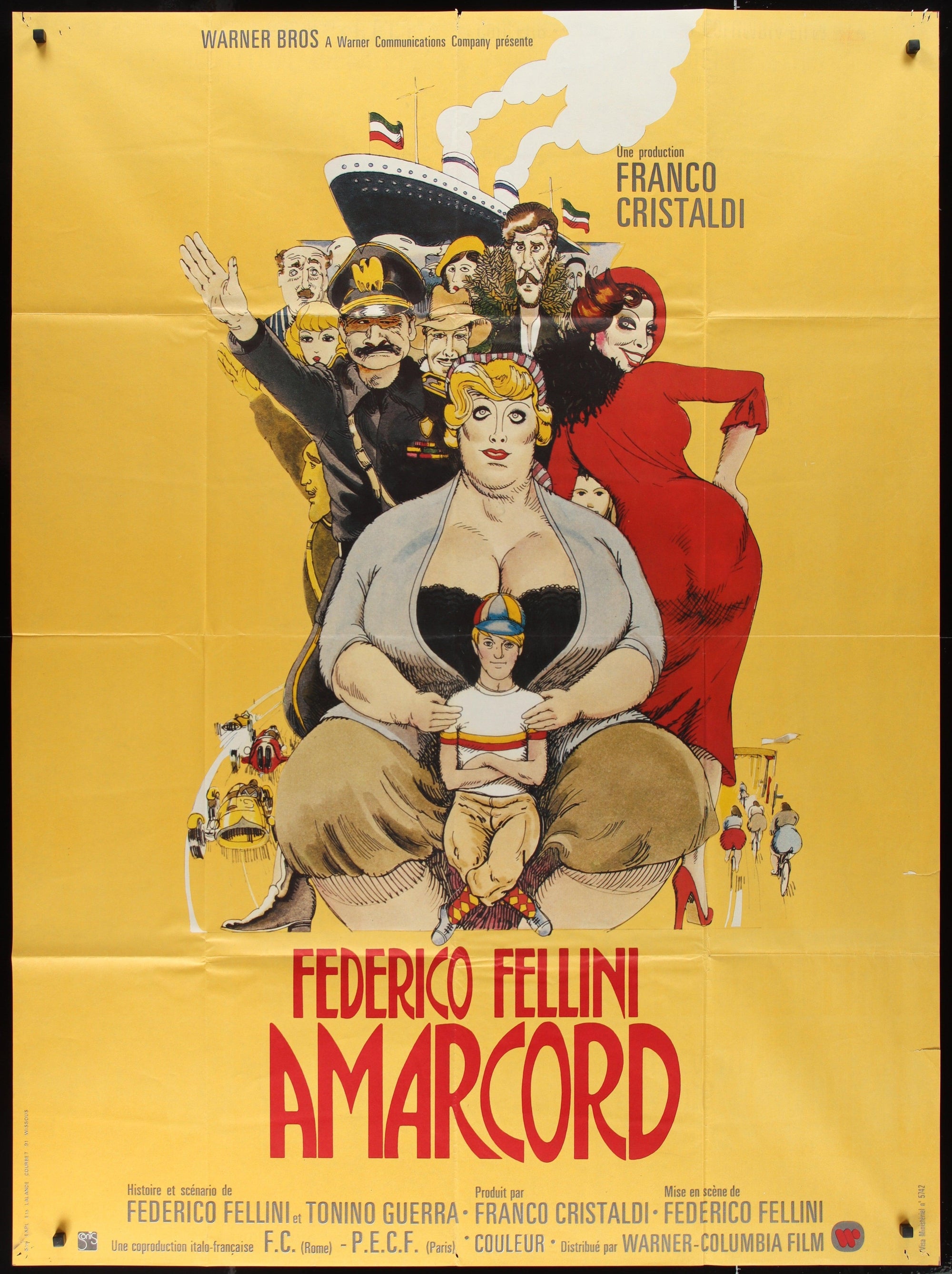 Amarcord Movie Poster 1974 French 1 Panel (47x63)