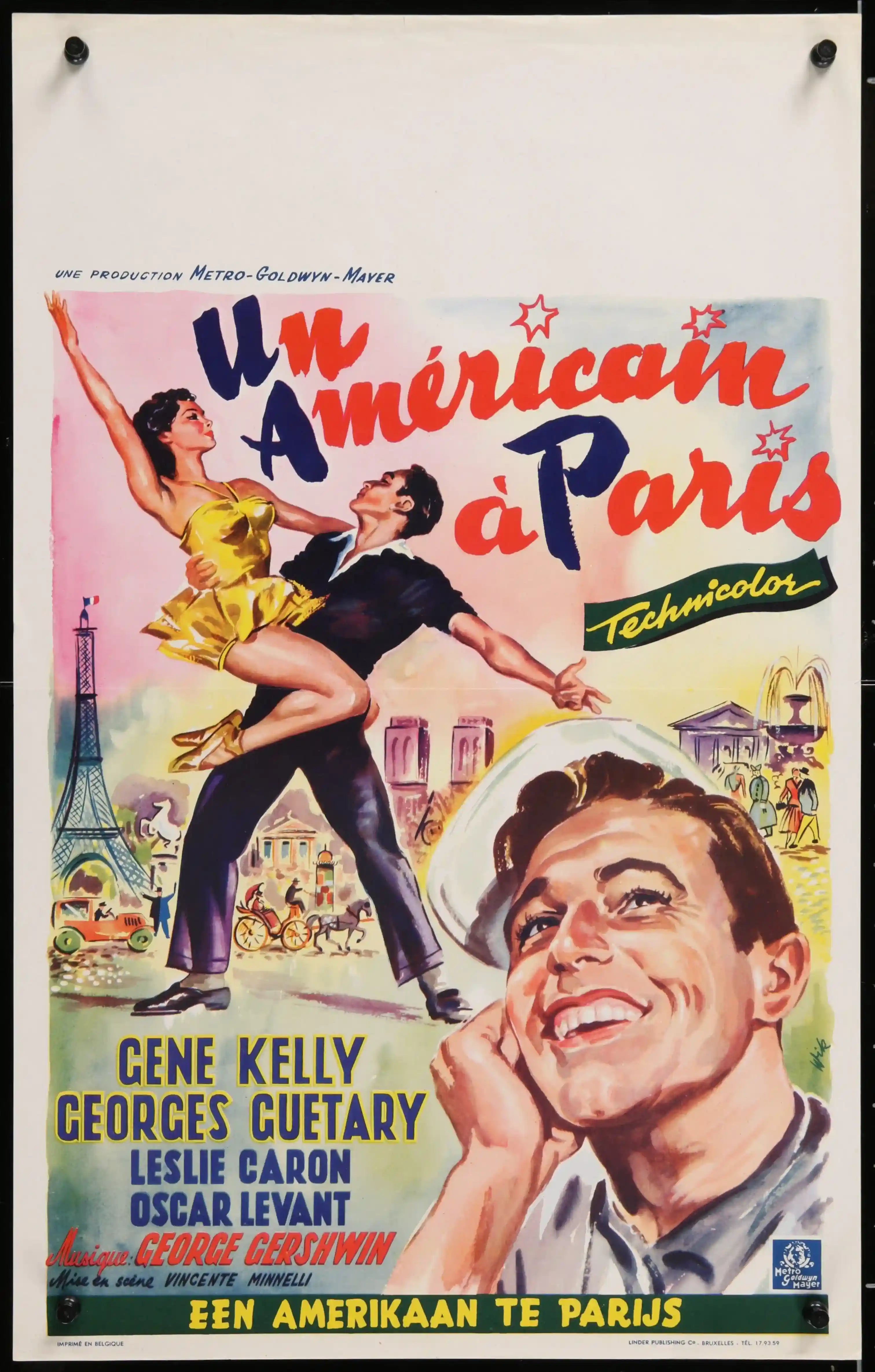 An American In Paris Movie Poster 1951 Belgian (14x22)