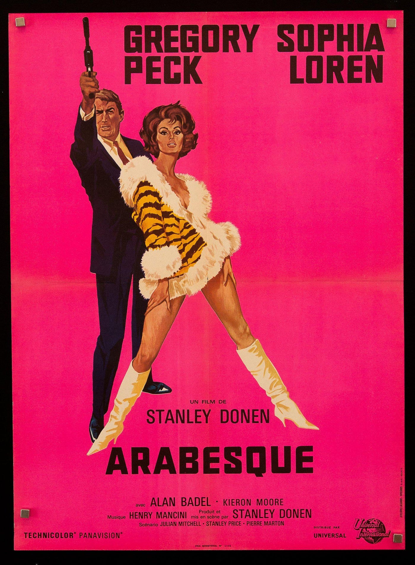 Arabesque Movie Poster 1966 French Small (23x32)