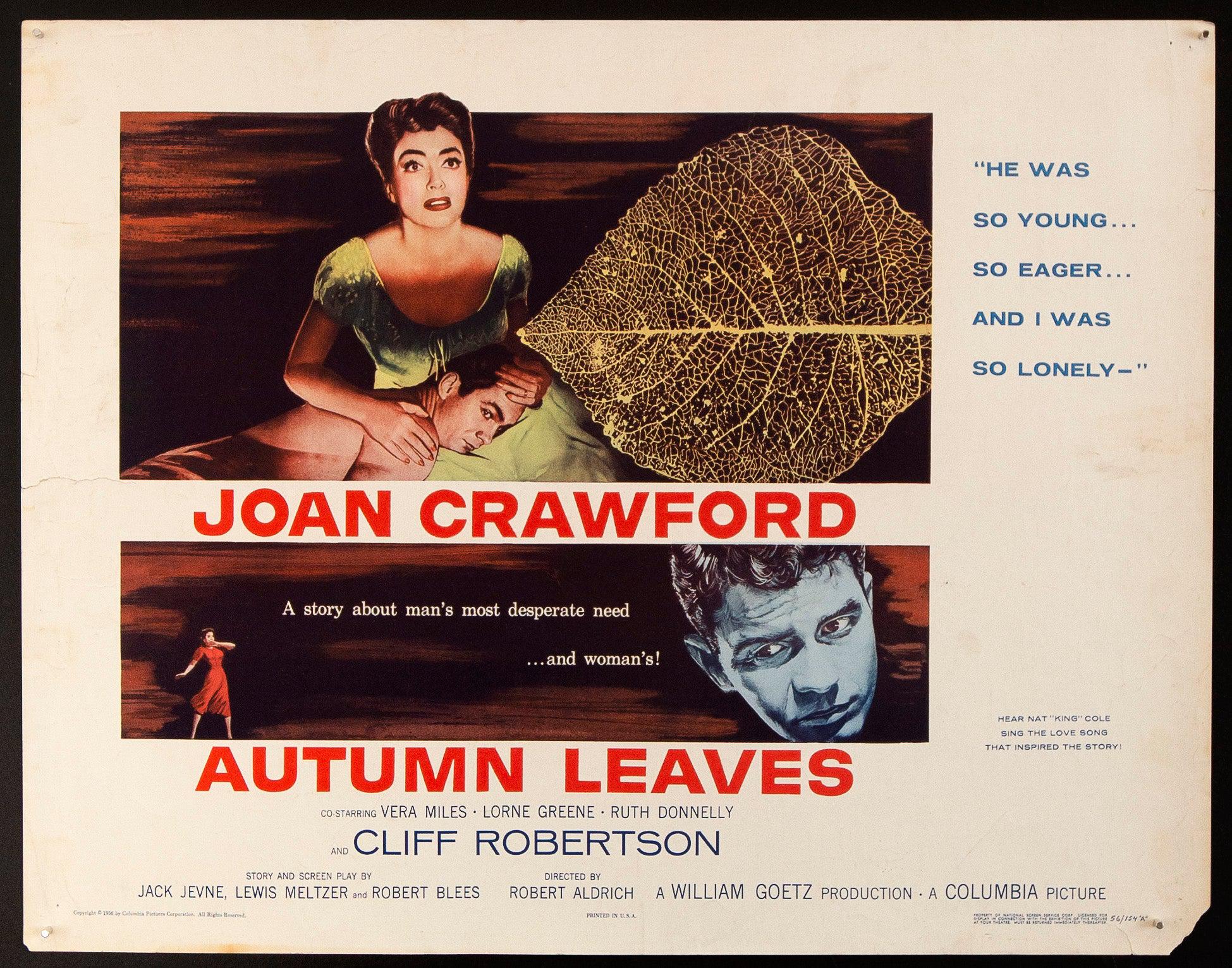 Autumn Leaves Movie Poster 1956 Half Sheet (22x28)
