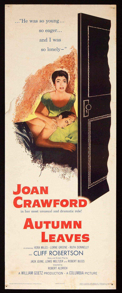 Autumn Leaves Movie Poster 1956 Insert (14x36)