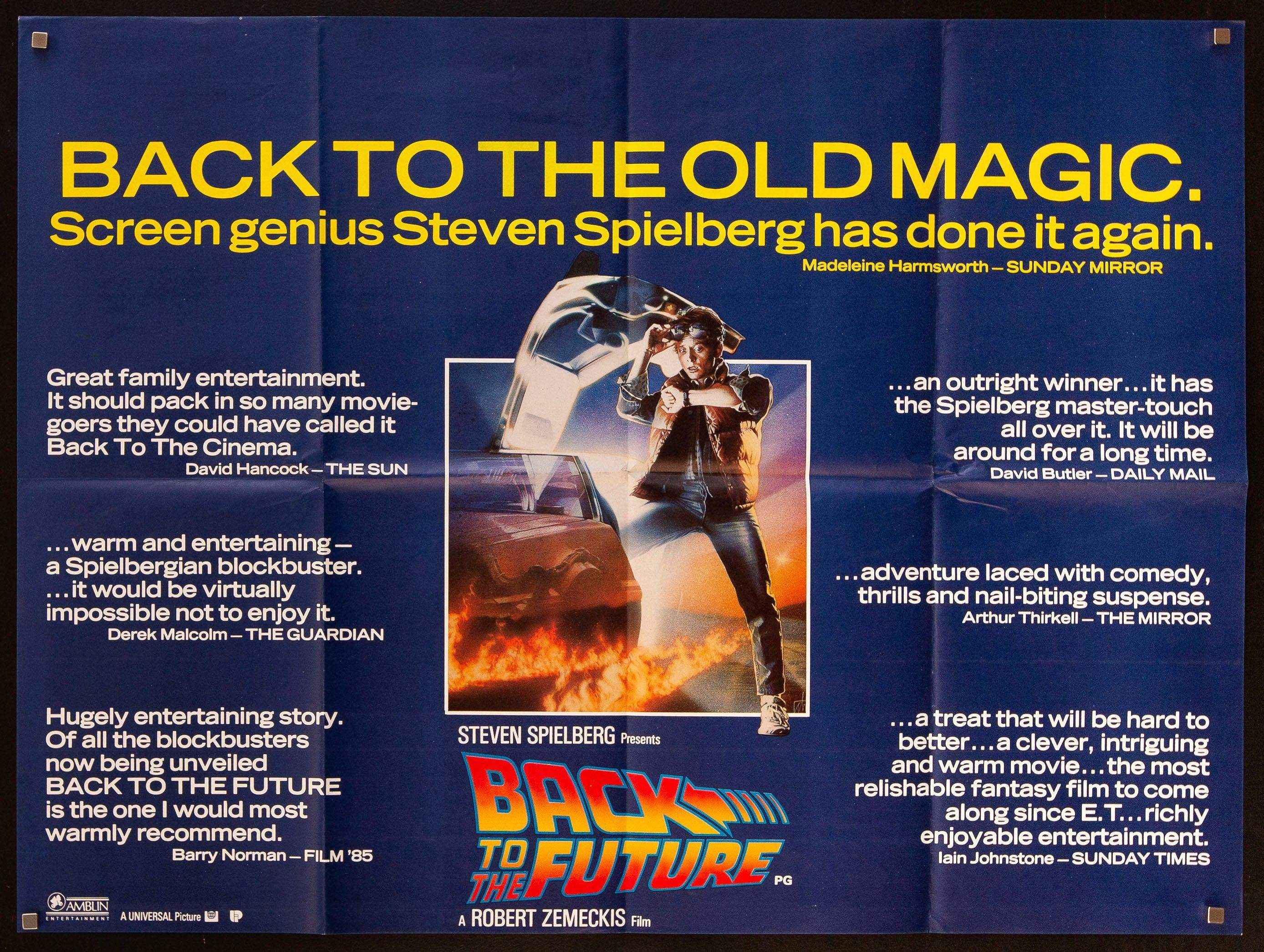 Back to the Future Movie Poster 1985 British Quad (30x40)