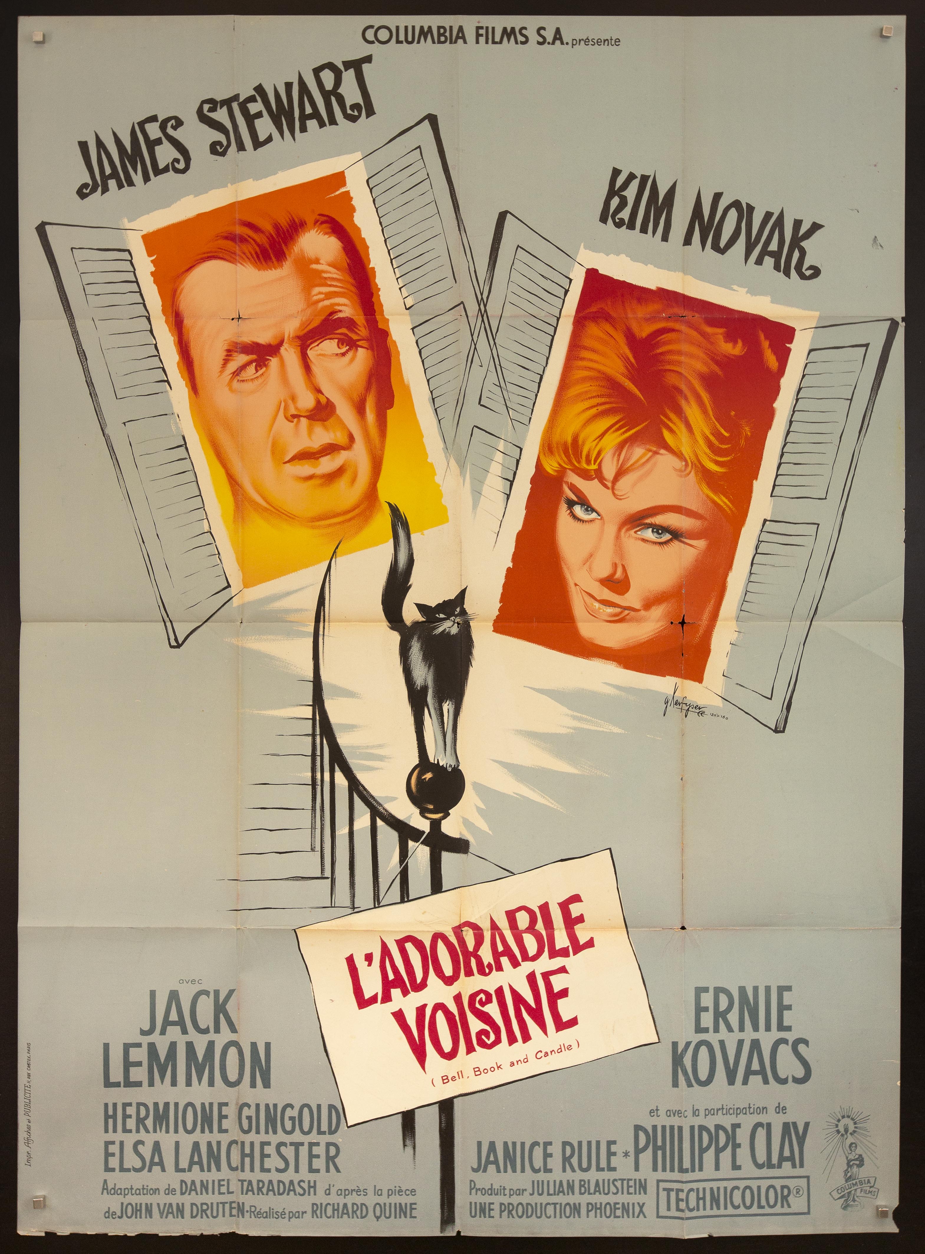 Bell Book and Candle Movie Poster 1959 French 1 Panel (47x63)