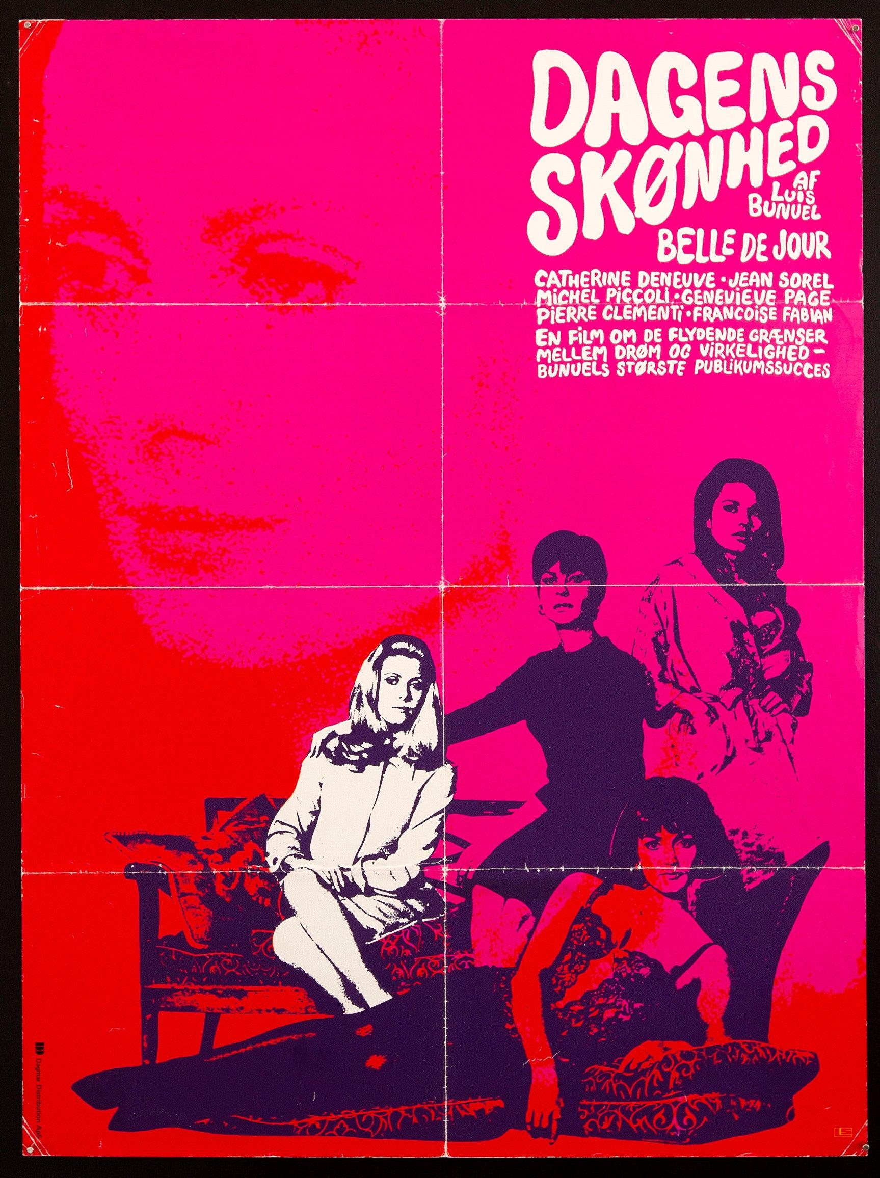 Belle De Jour Movie Poster 1970's RI 24x33