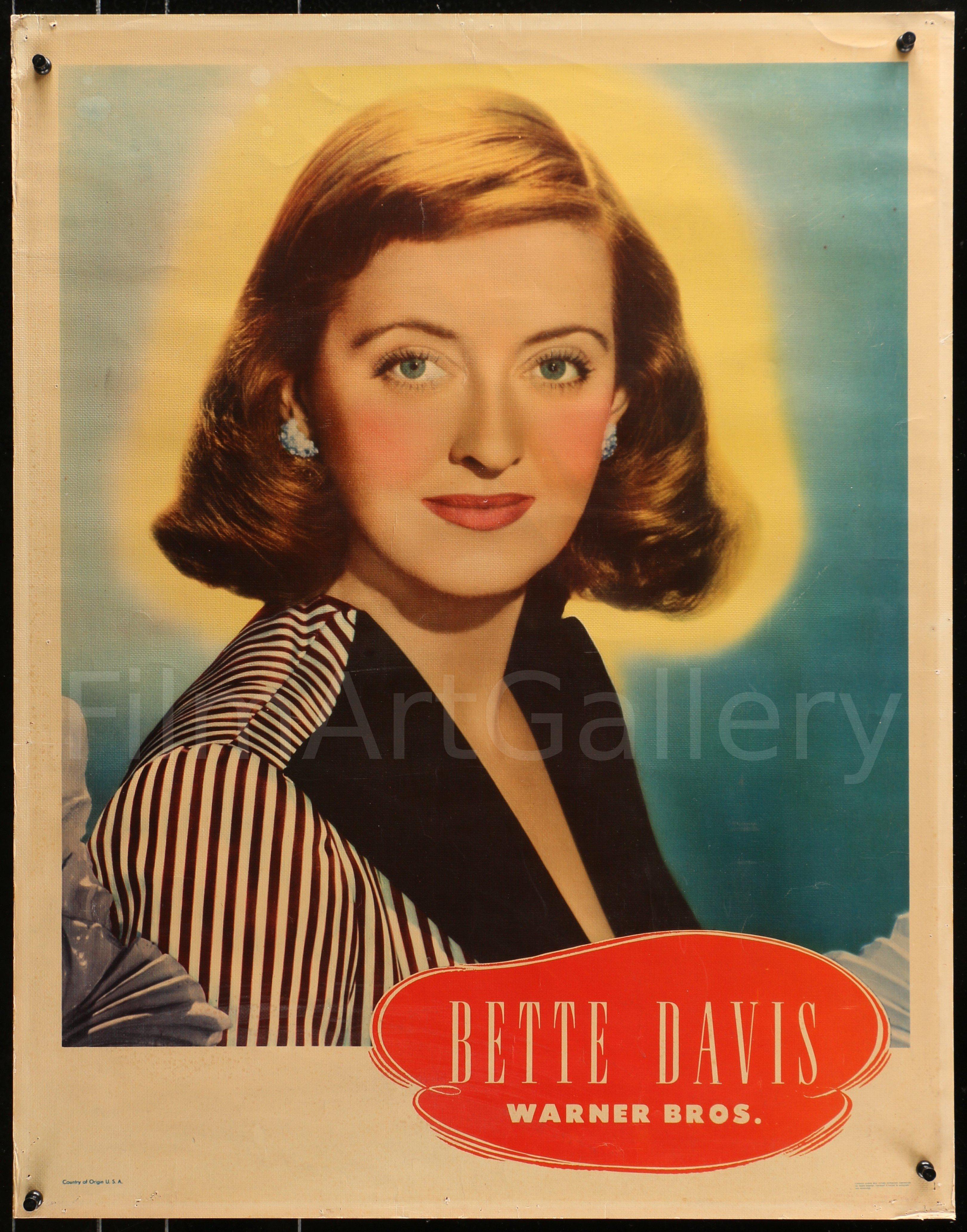 Bette Davis Movie Poster 1940s 22x28