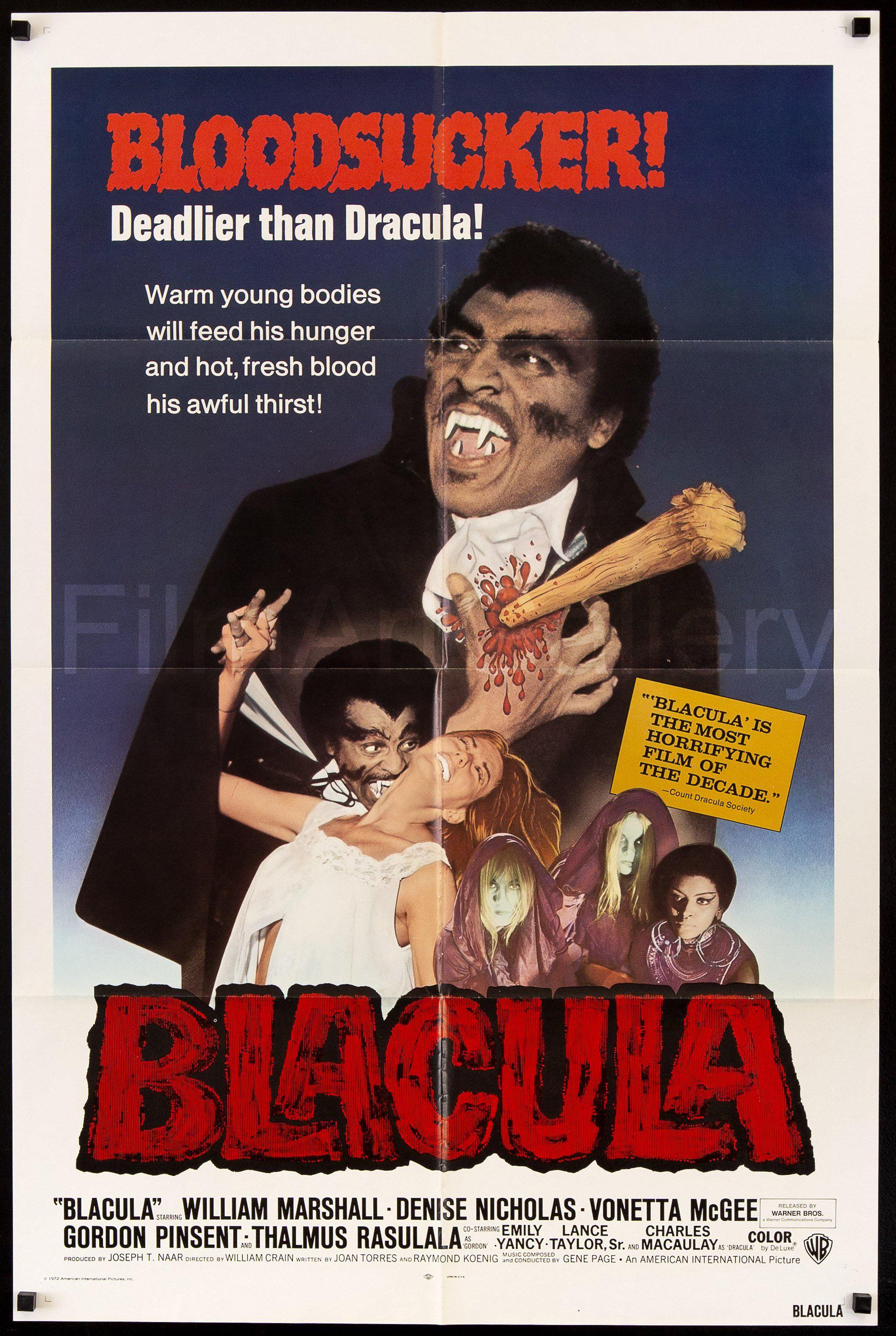 Blacula Movie Poster 1972 1 Sheet (27x41)