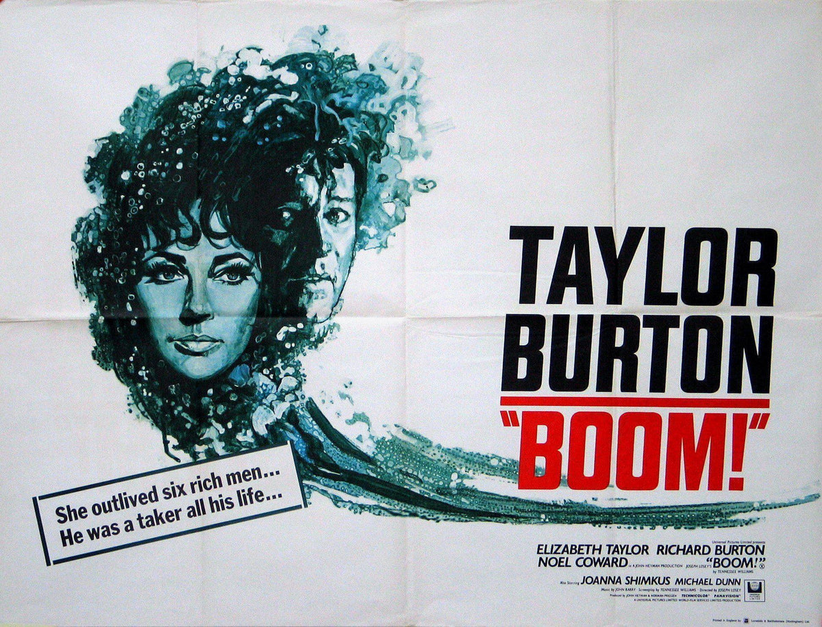 Boom! Movie Poster 1968 British Quad (30x40)