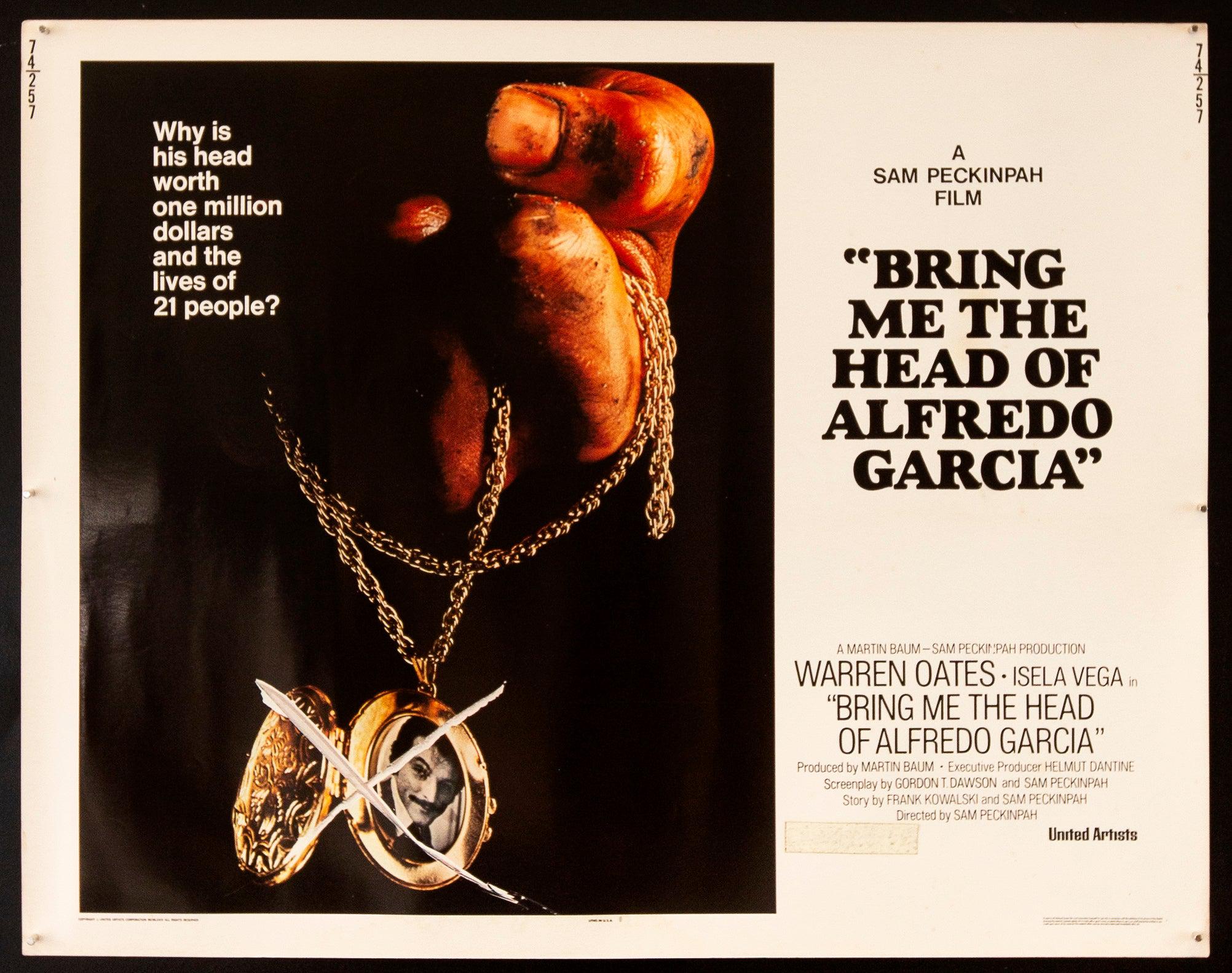 Bring Me the Head of Alfredo Garcia Movie Poster 1974 Half Sheet