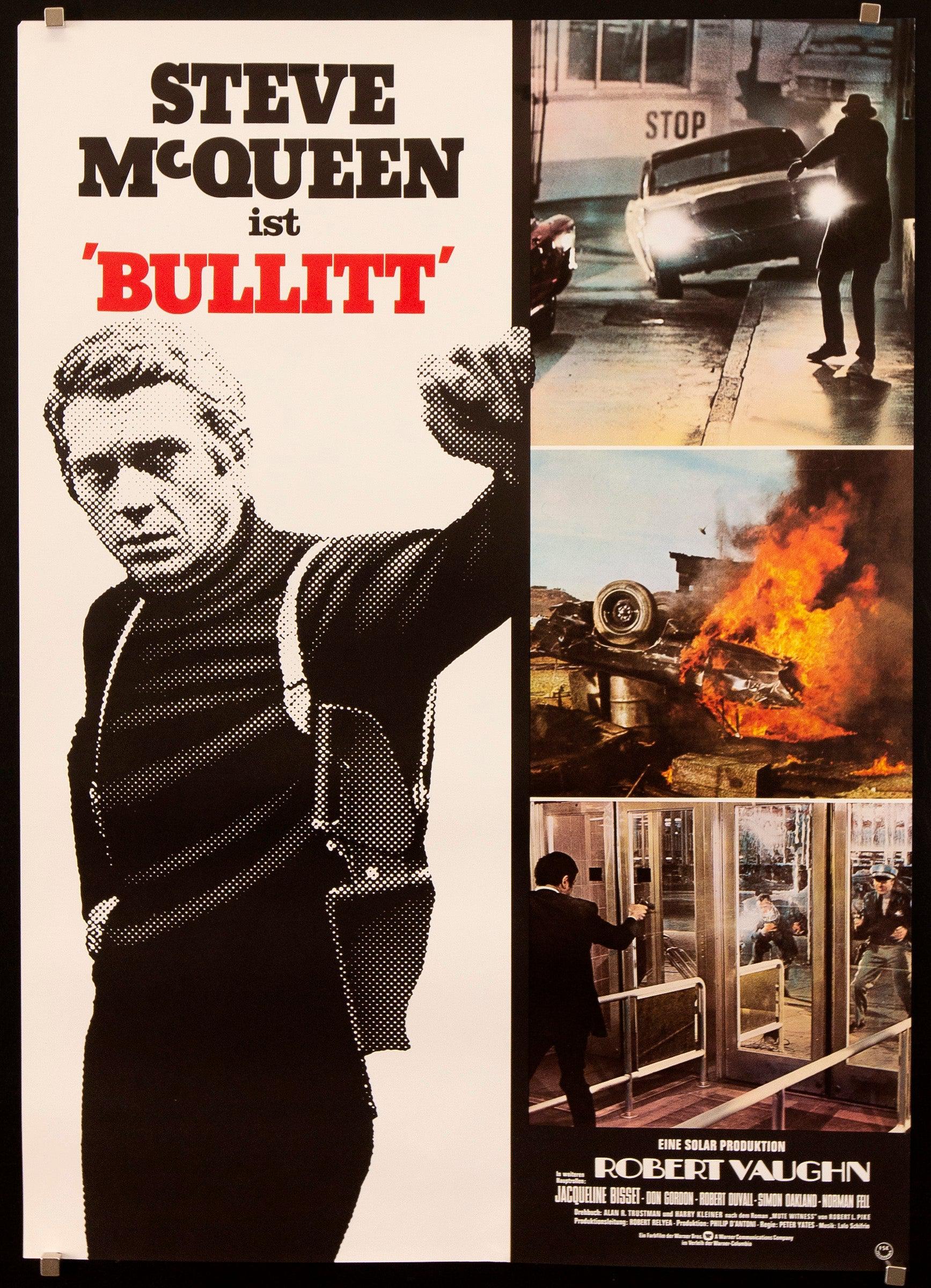 Bullitt Movie Poster 1974 RI German A1 (23x33)