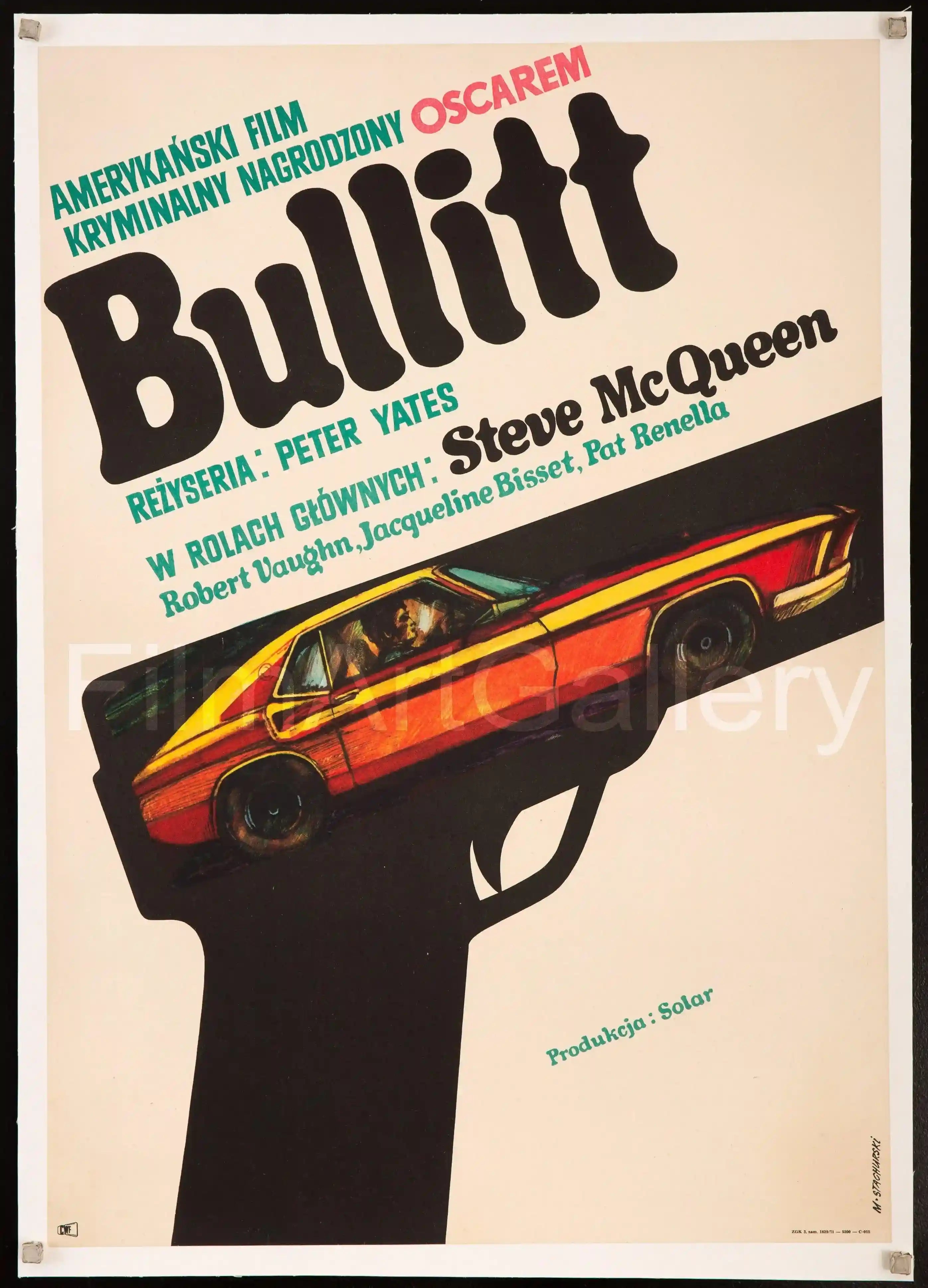 Bullitt Movie Poster 1971 Polish A1 (23x33)