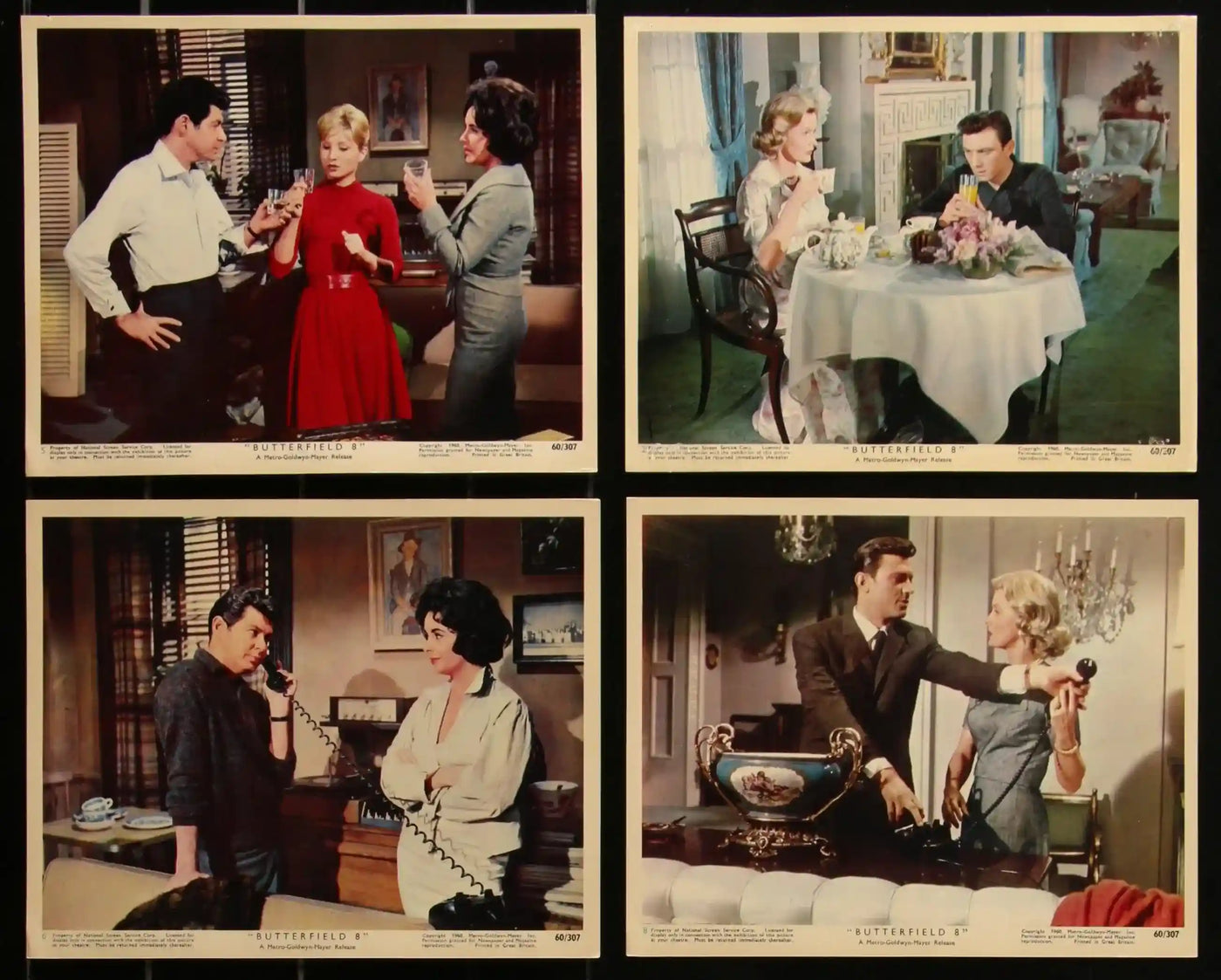 Butterfield 8 Movie Poster 1960 Color Still Set (8x10)