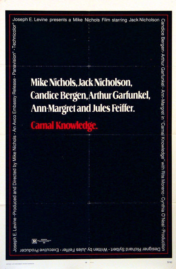 Carnal Knowledge Movie Poster 1971 1 Sheet (27x41)