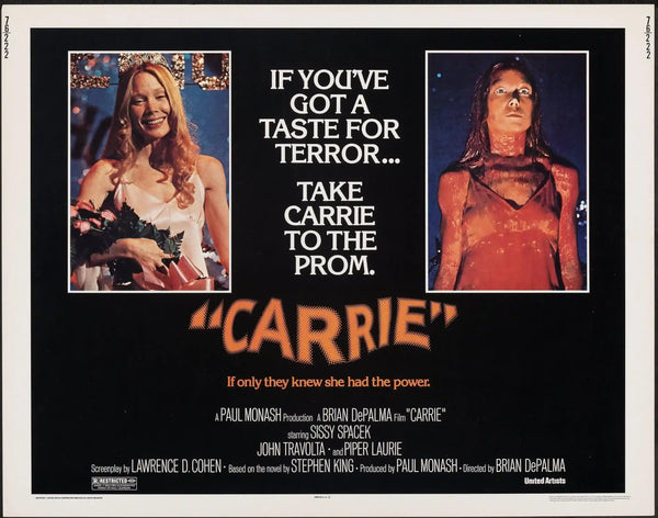 Carrie Movie Poster 1976 Half Sheet (22x28)