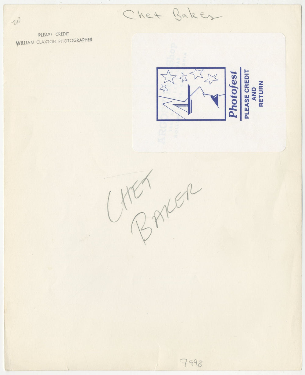 Chet Baker Movie Poster 1954 8x10