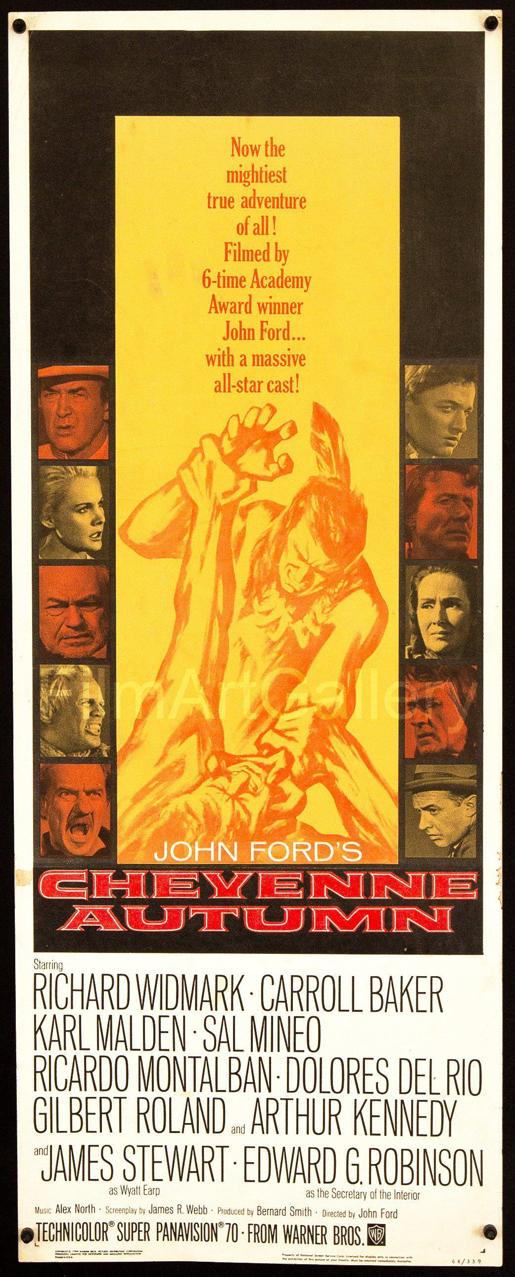 Cheyenne Autumn Movie Poster 1964 Insert (14x36)