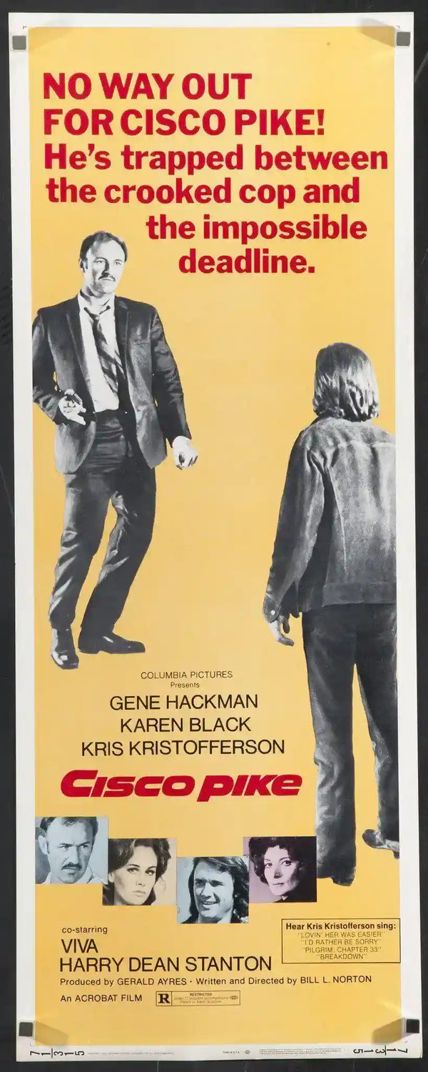 Cisco Pike Movie Poster 1971 Insert (14x36)