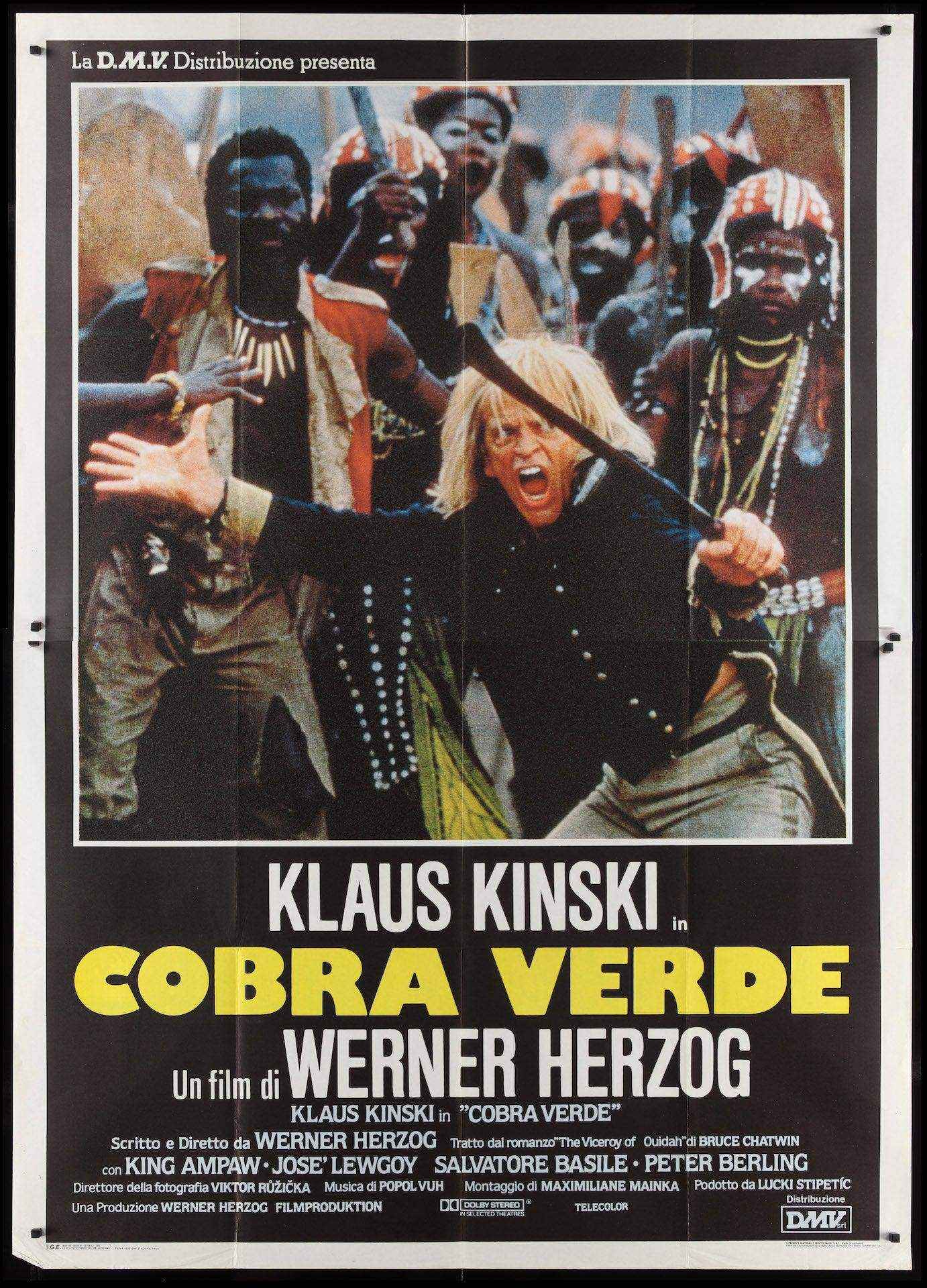 Cobra Verde Movie Poster 1988 Italian 4 Foglio (55x78)