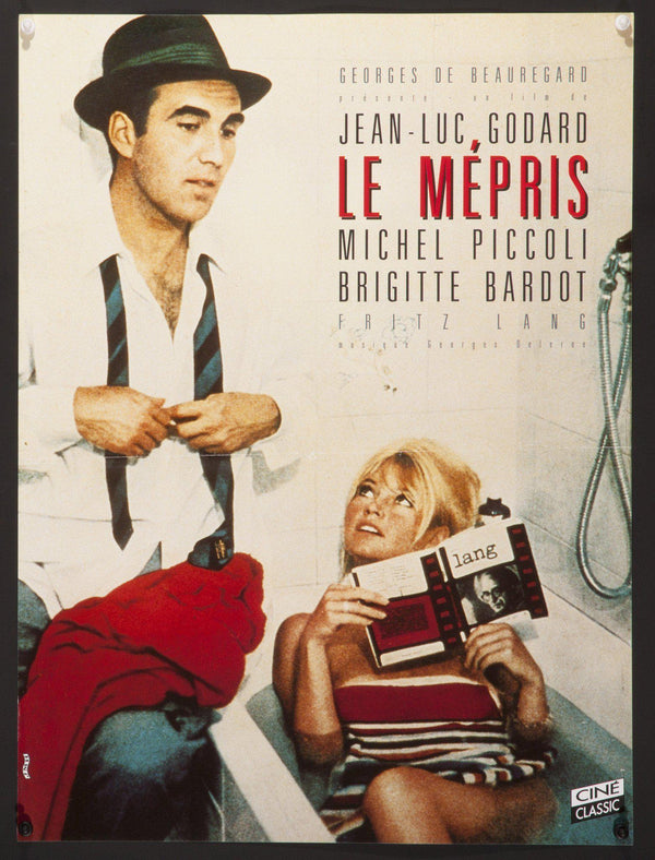 Contempt (Le Mepris) Movie Poster 1980's RI French mini (16x23)