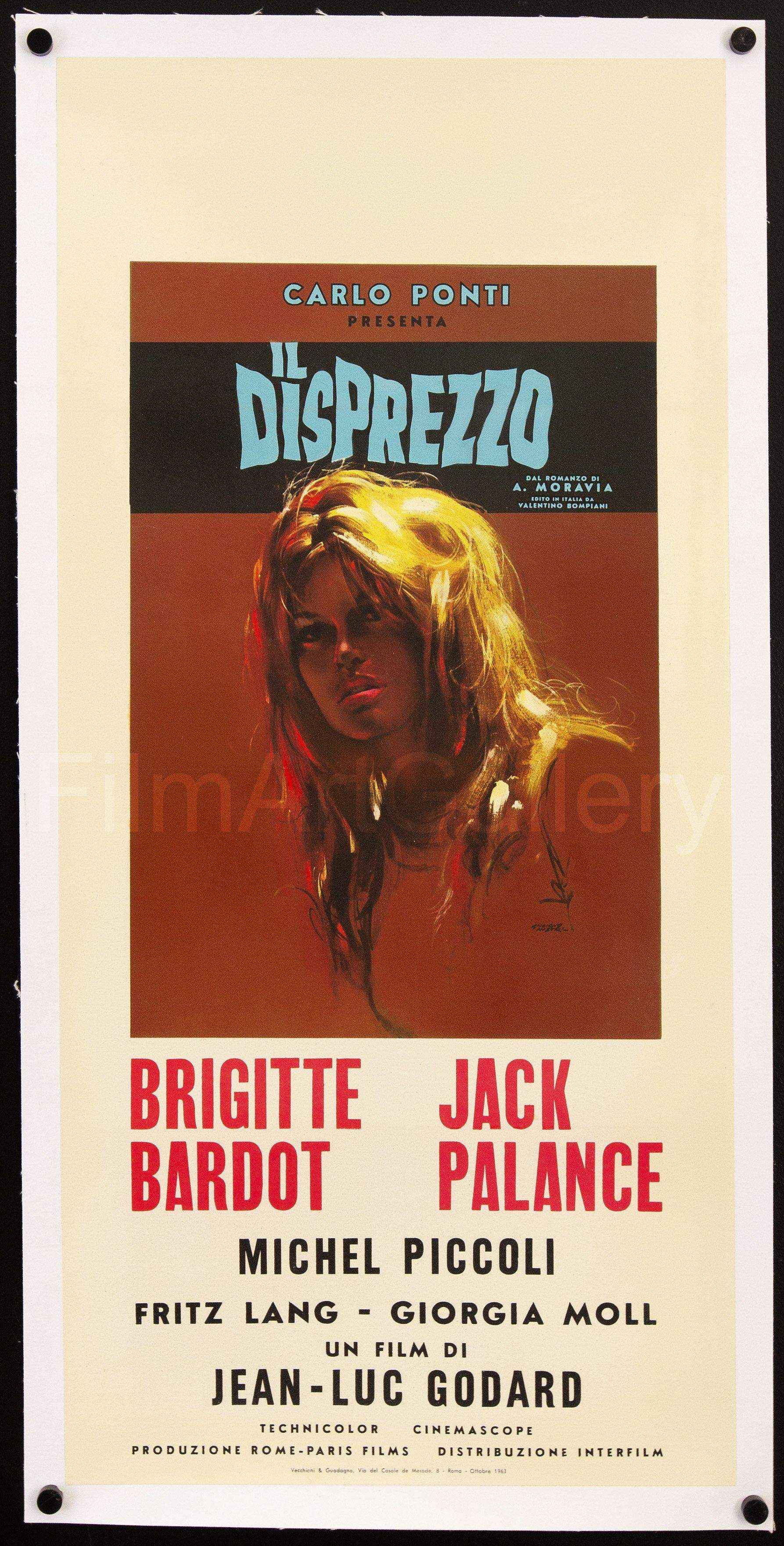 Contempt (Le Mepris/Il Disprezzo) Movie Poster 1963 Italian
