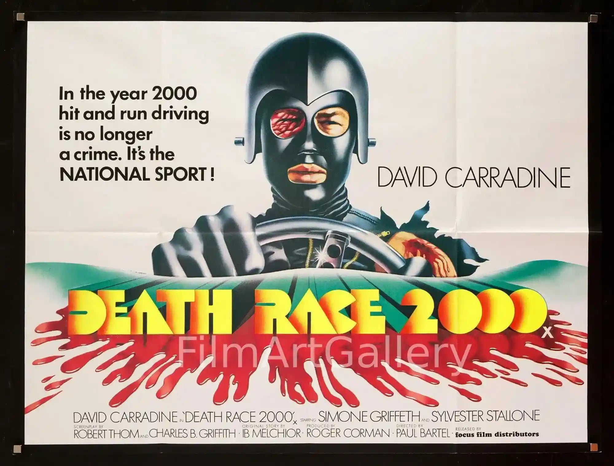 Death Race 2000 Movie Poster 1975 British Quad (30x40)