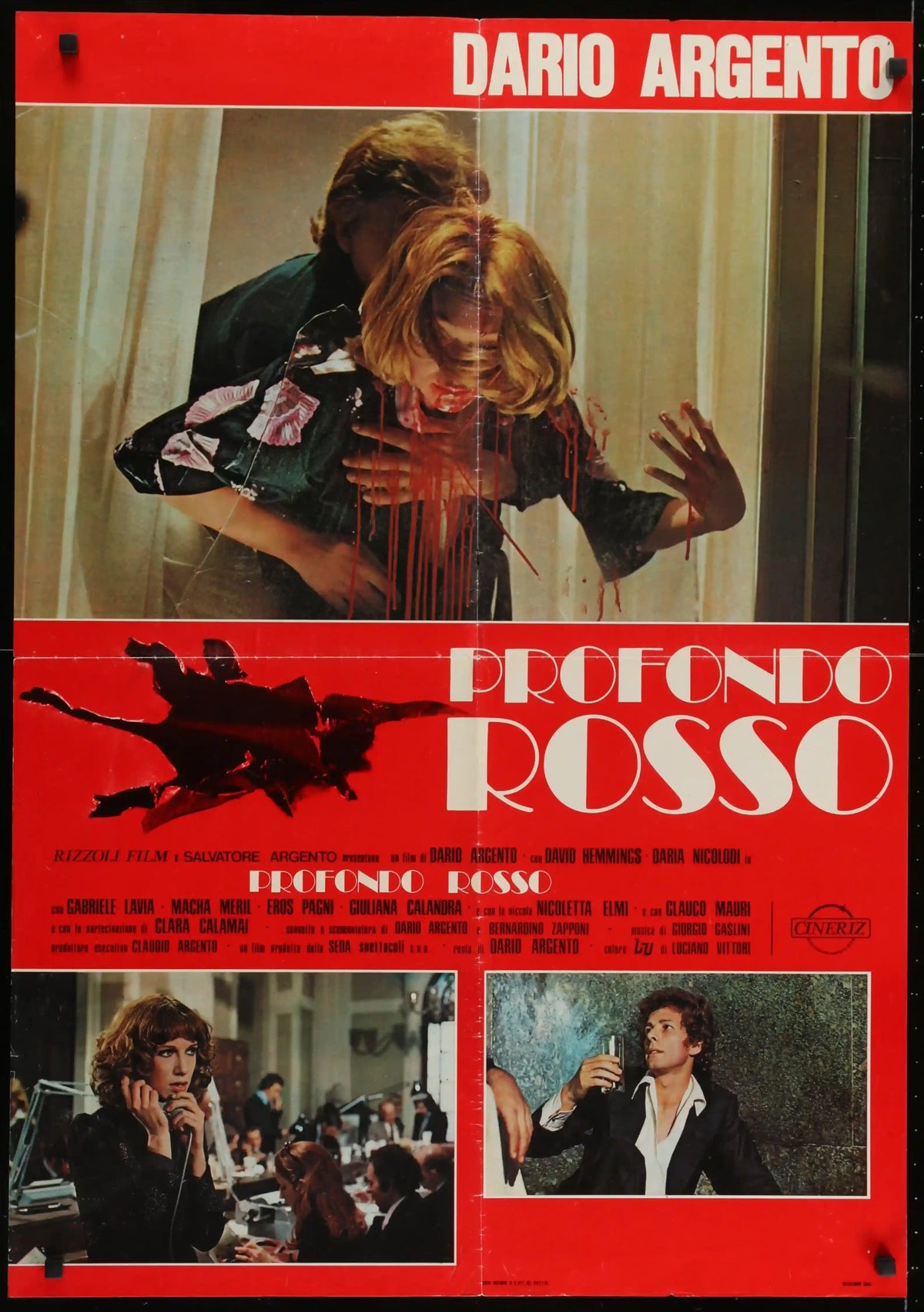 Deep Red (Profondo Rosso) Movie Poster 1975 26x37