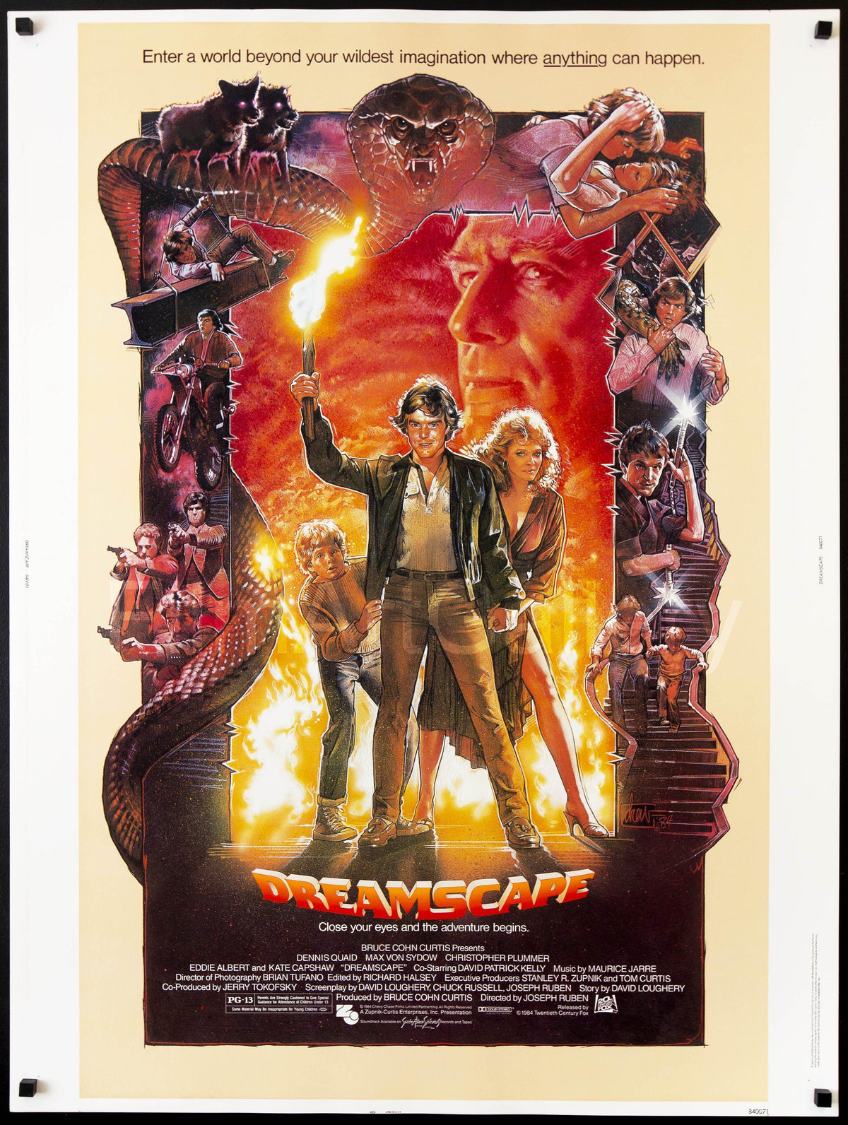 Dreamscape Movie Poster 1984 30x40