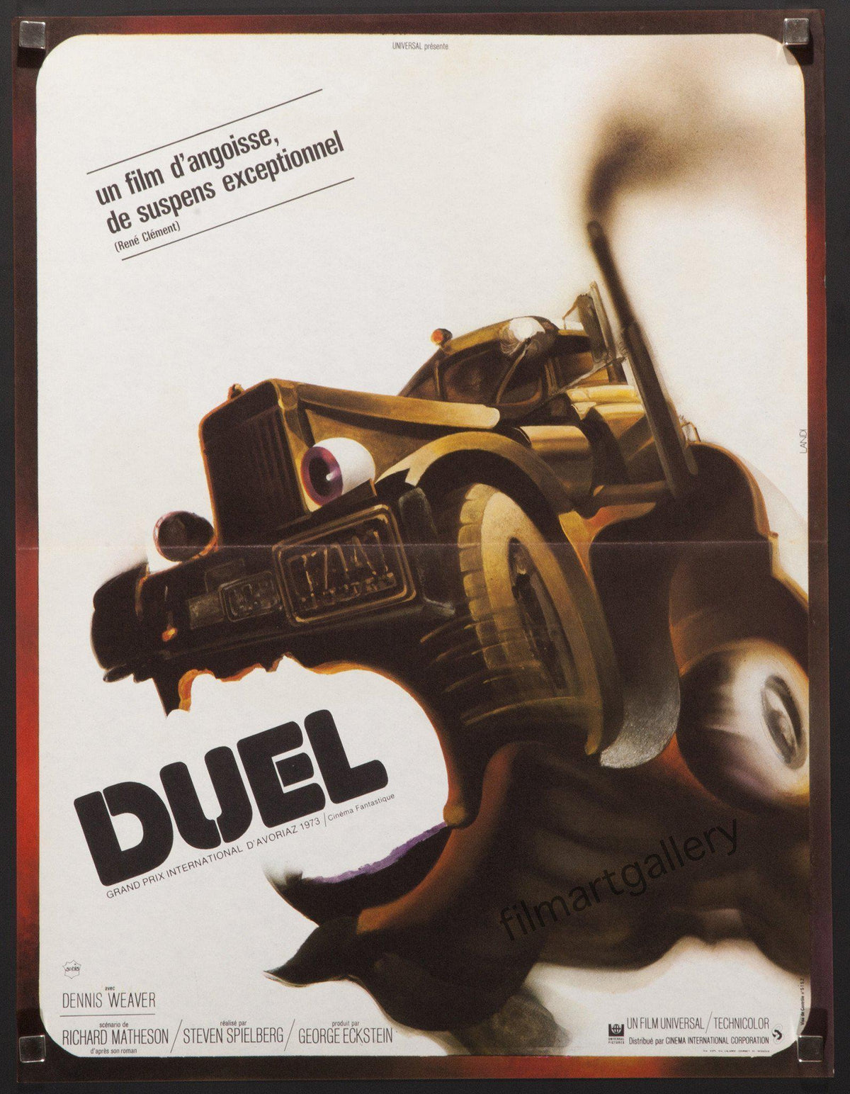 Duel Movie Poster 1973 French mini (16x23)