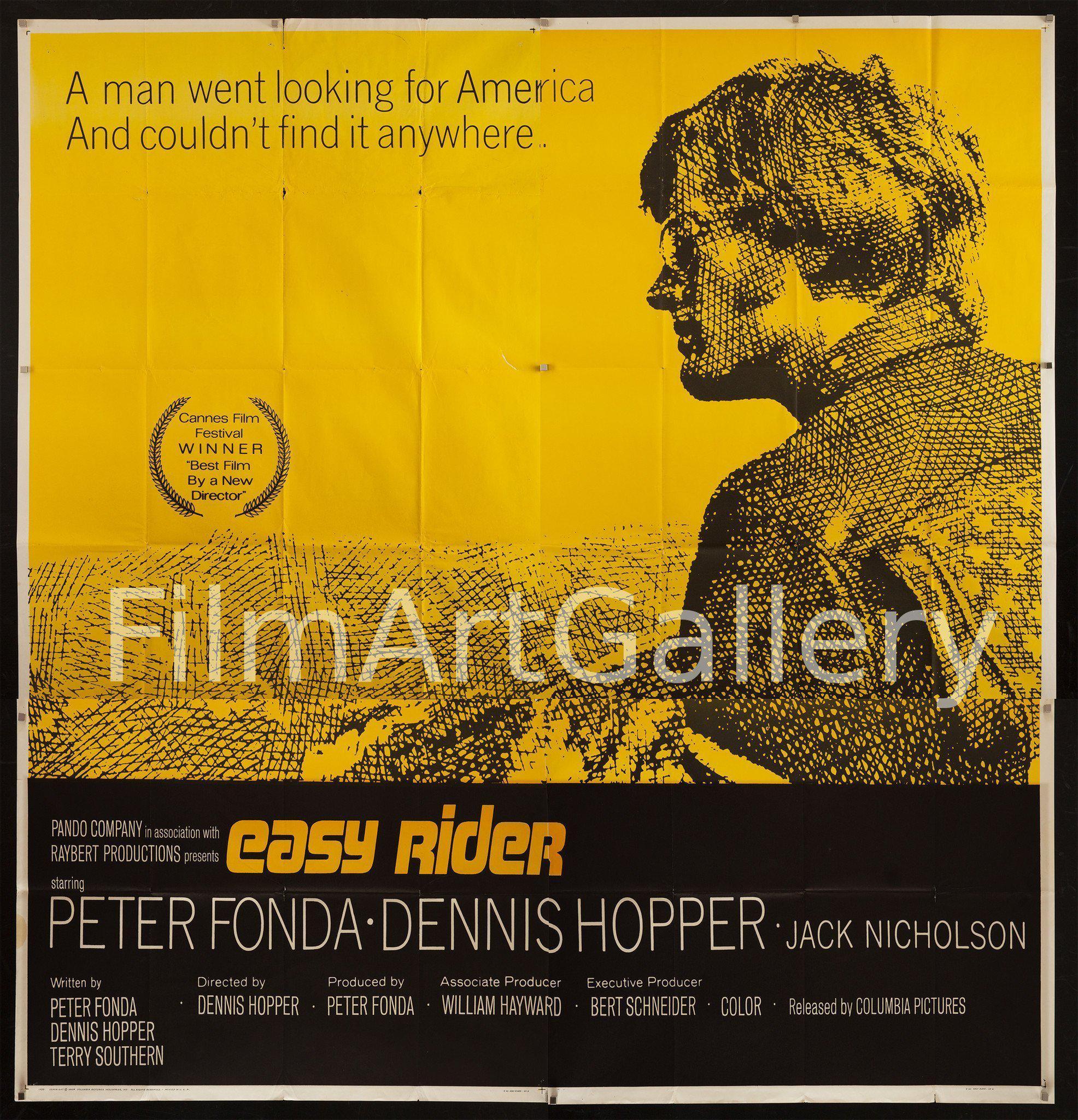 Easy Rider Movie Poster 1969 6 Sheet (81x81)
