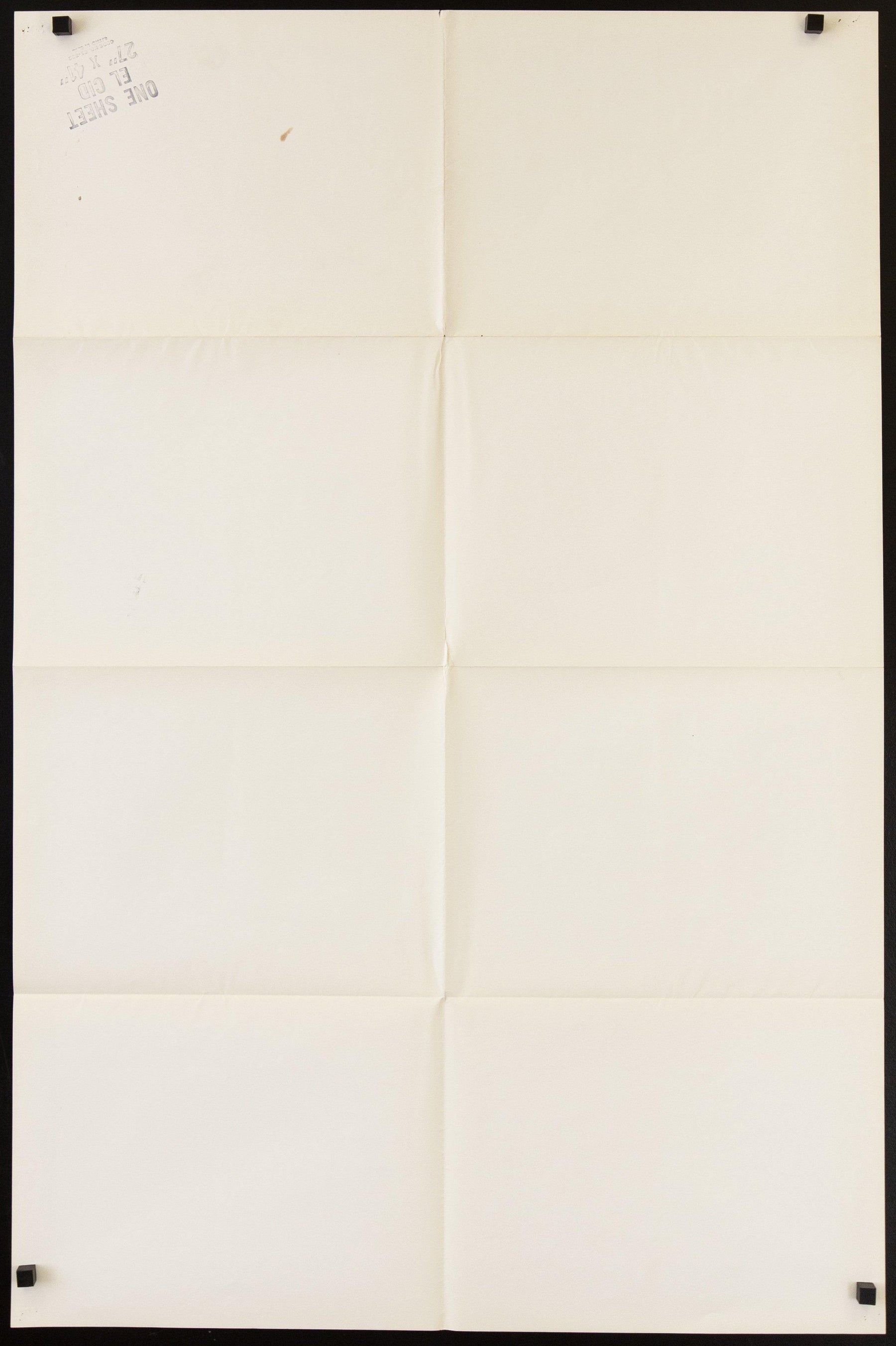 El Cid Movie Poster 1961 1 Sheet (27x41)