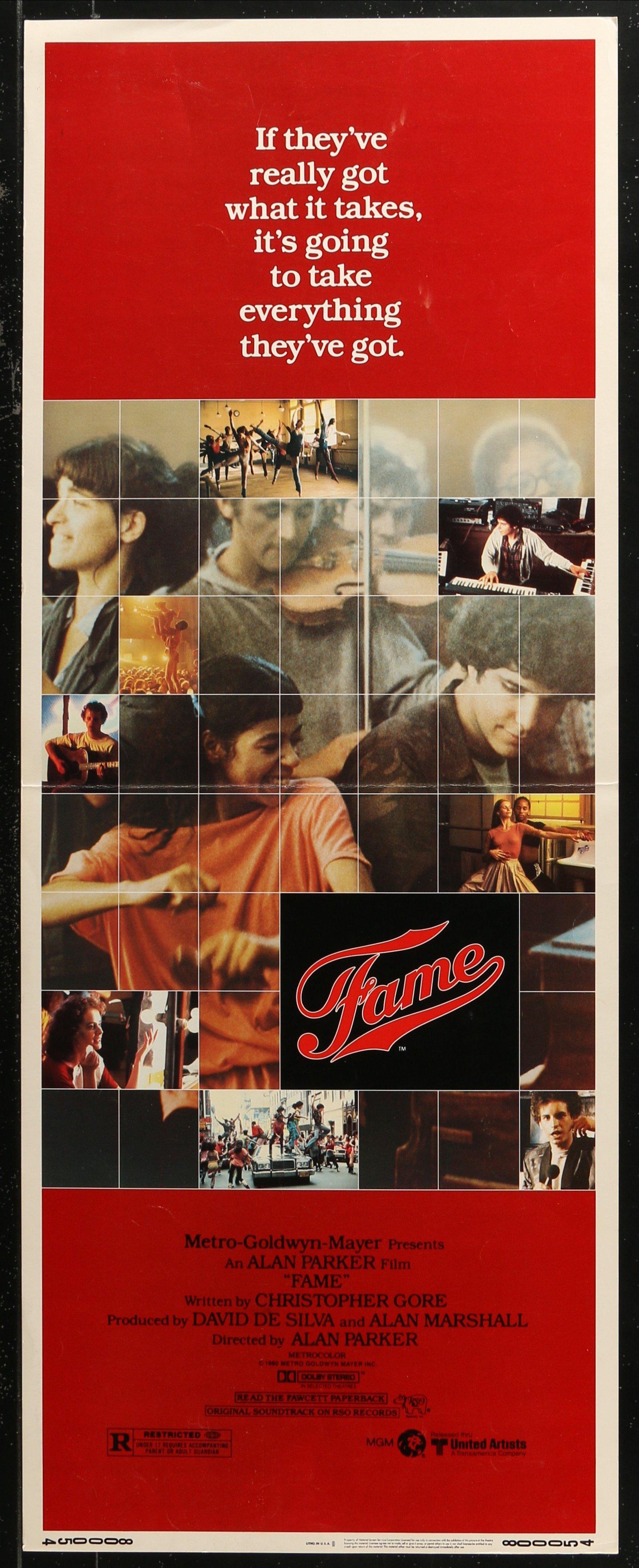 Fame Movie Poster 1980 Insert (14x36)