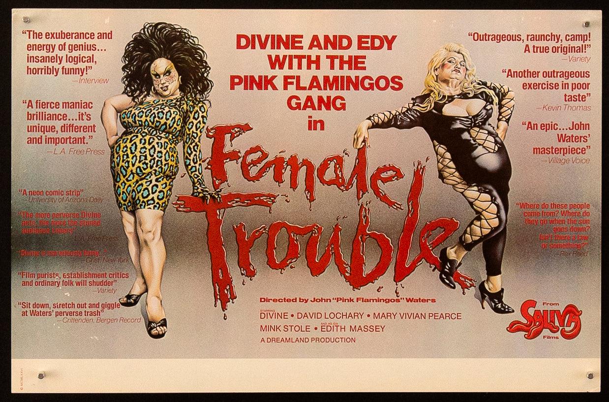 Female Trouble Movie Poster 1976 11x17
